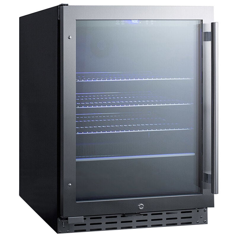 Summit 24 in. Built-In/Freestanding 4.2 cu. ft. Compact Beverage Center ...