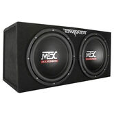 MTX Terminator Series Dual 12" 2 Ohm Sealed Subwoofer Box | P.C ...