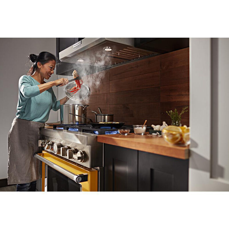 KitchenAid 36 in. Ducted Canopy Pro Style Style Range Hood with 4 Fan ...