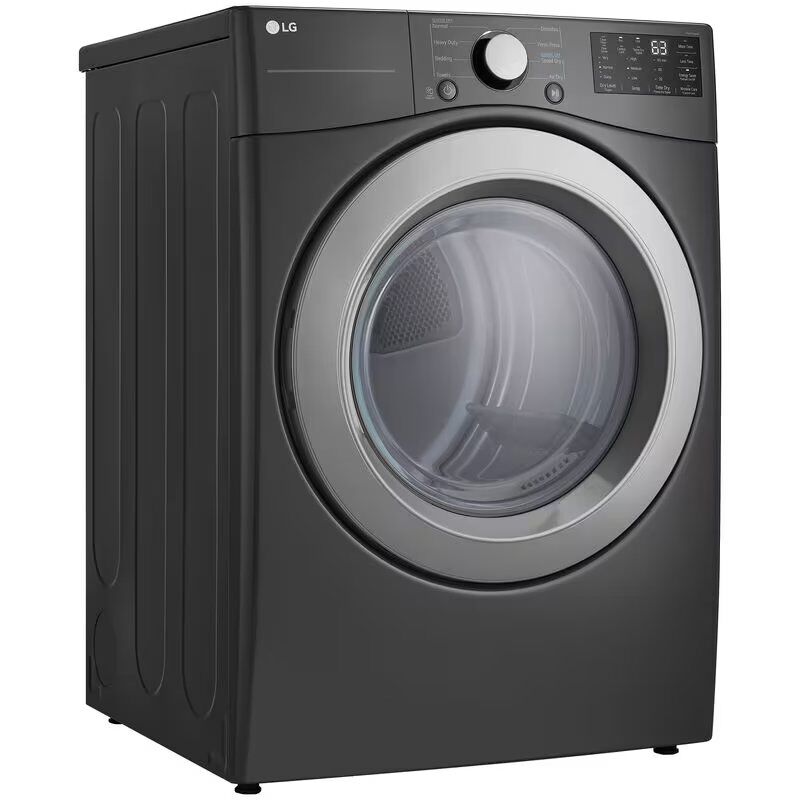 LG 27 in. 7.4 cu. ft. Stackable Electric Dryer with FlowSense Duct ...