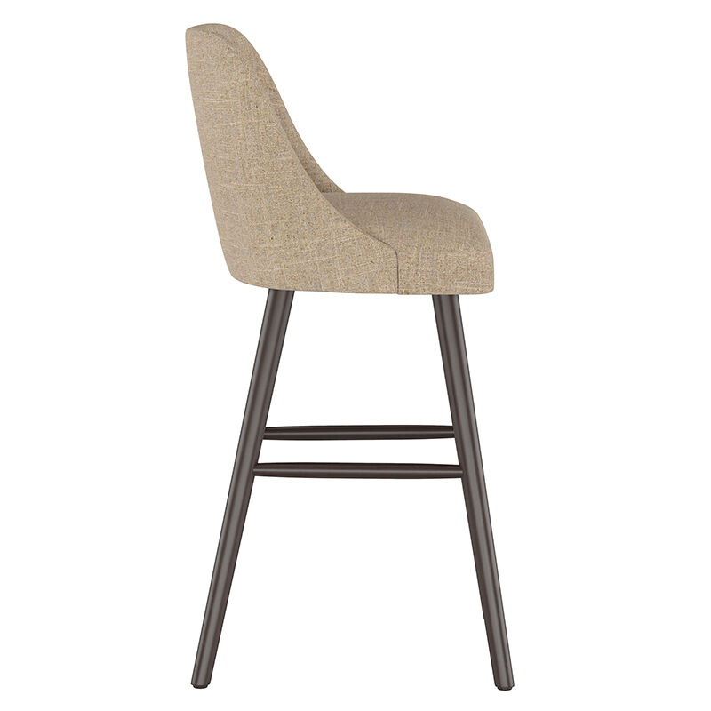 Skyline Furniture Modern Mid Century Bar Stool in Linen Fabric ...