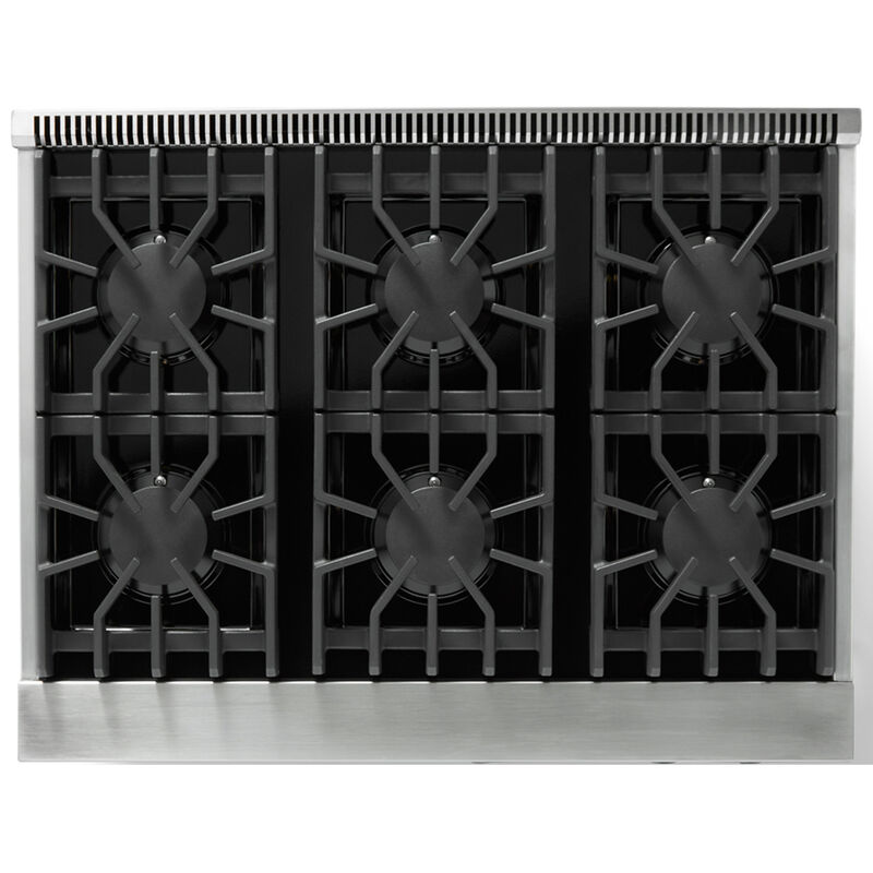 Viking 5 Series 36 in. 5.1 cu. ft. Standard Convection Gas Range with 6 ...