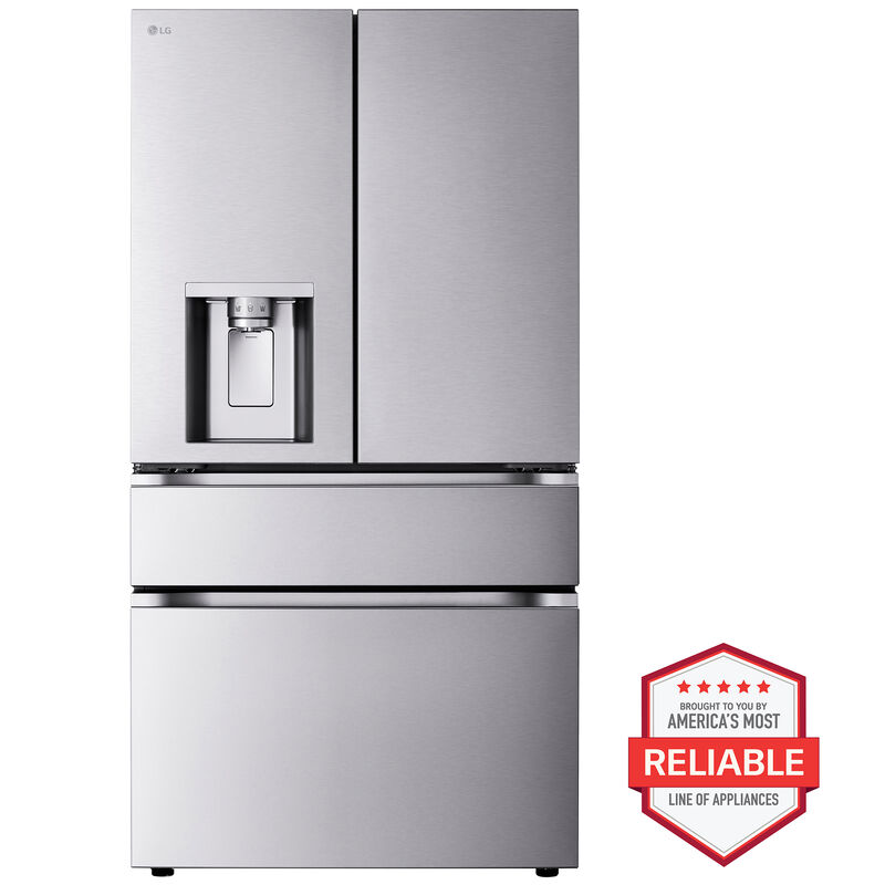 LG 36 in. 28.6 cu. ft. Smart 4-Door French Door Refrigerator with Ice ...