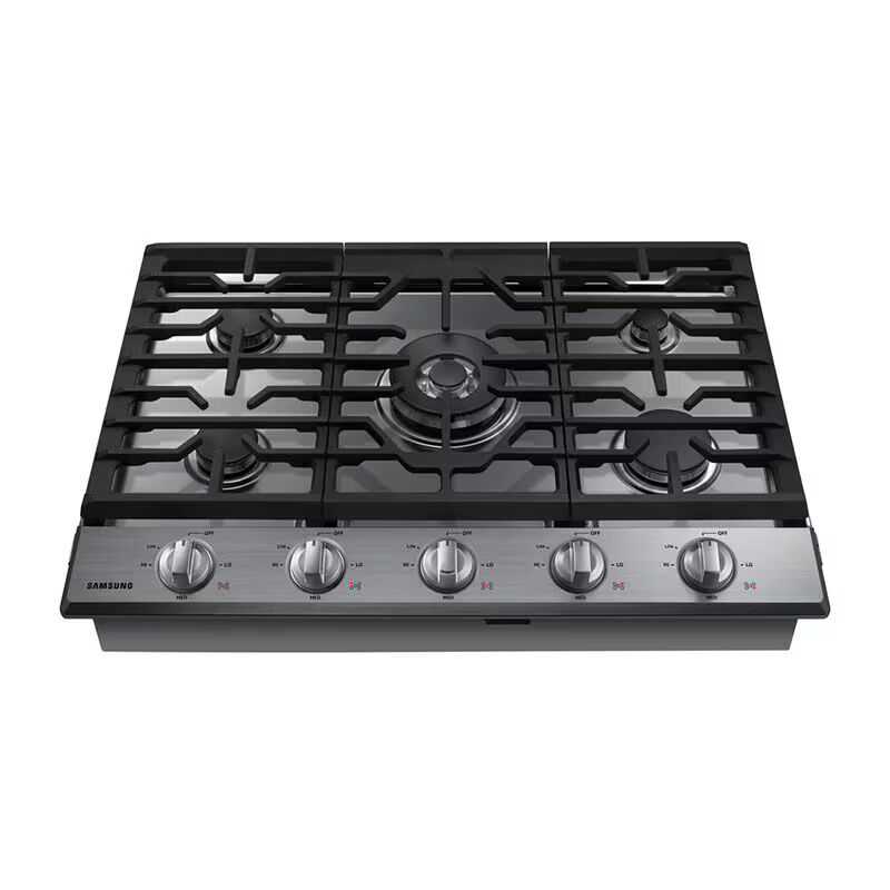 Samsung 30 in. 5-Burner Smart Natural Gas Cooktop with Griddle, Simmer ...
