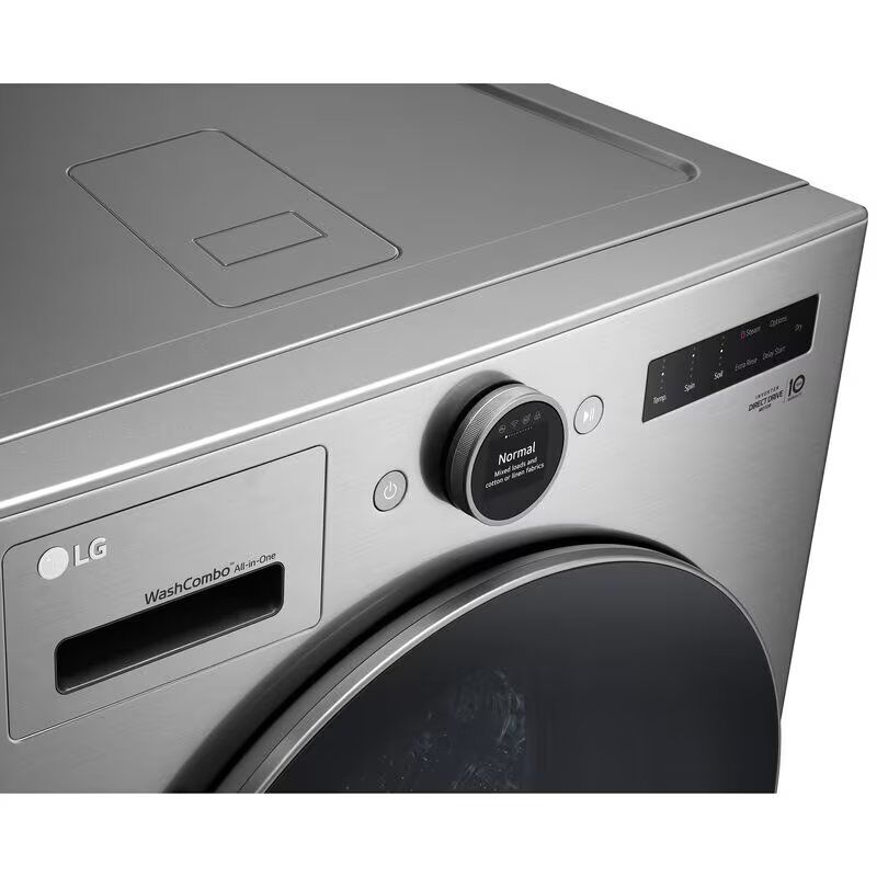 LG 27 in. 5.0 cu. ft. Smart Electric Front Load Ventless All-in-One ...