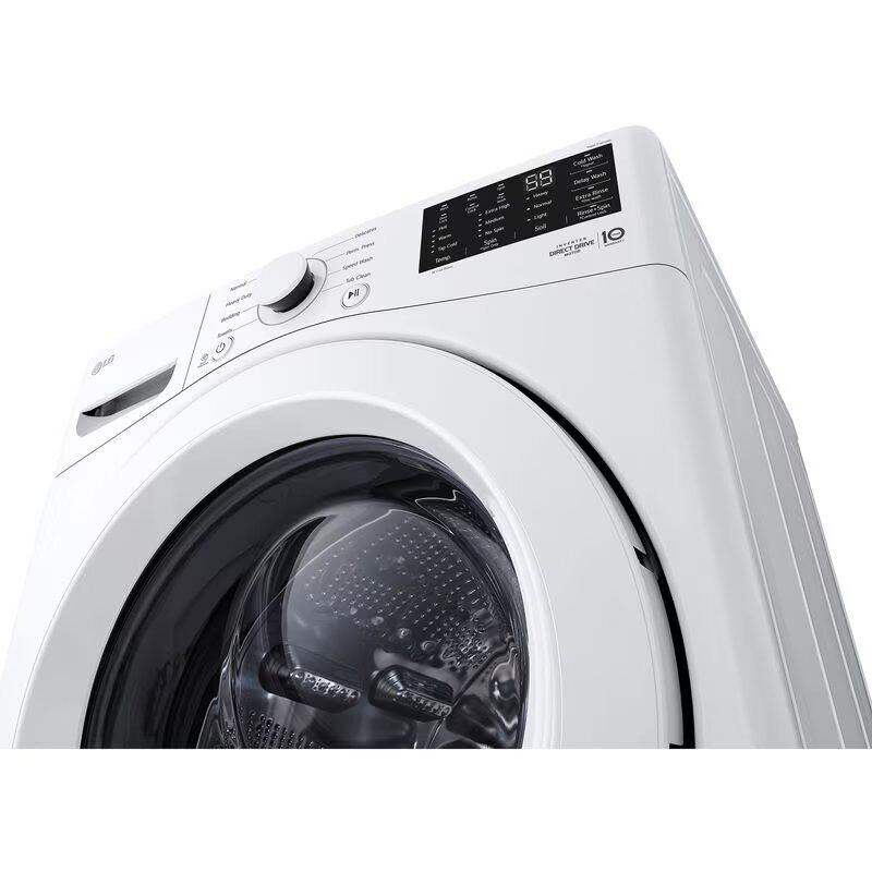 LG 27 in. 5.0 cu. ft. Stackable Front Load Washer with 6 Motion ...