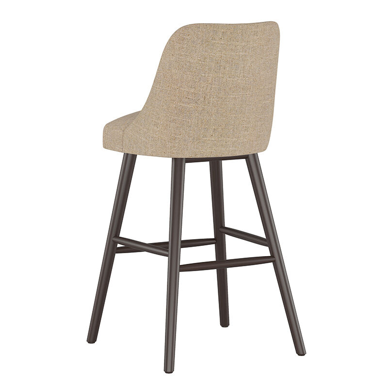 Skyline Furniture Modern Mid Century Bar Stool in Linen Fabric ...