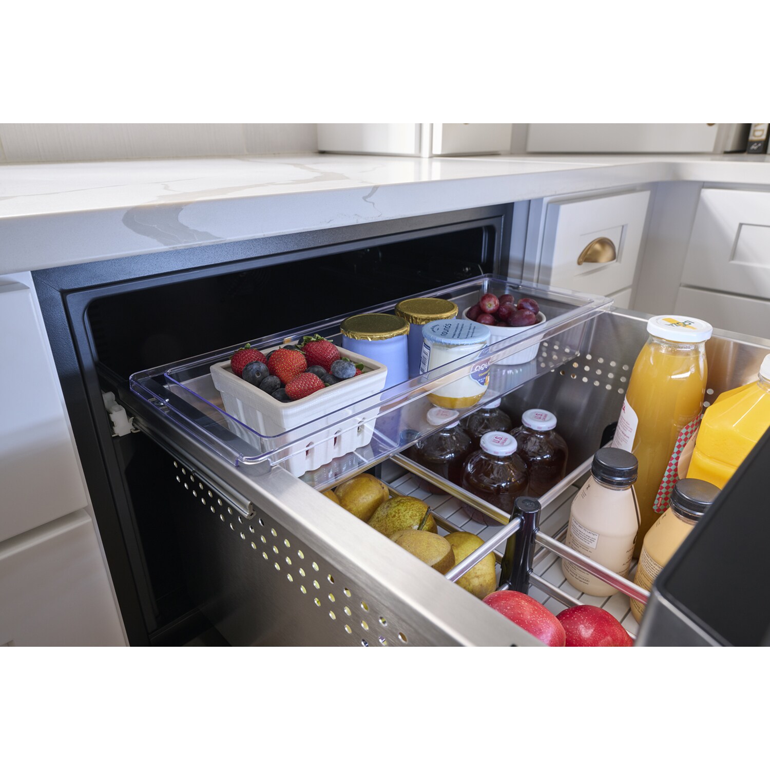 Zephyr 24 in. 5.1 cu. ft. Double Refrigerator Drawers - Stainless Steel ...