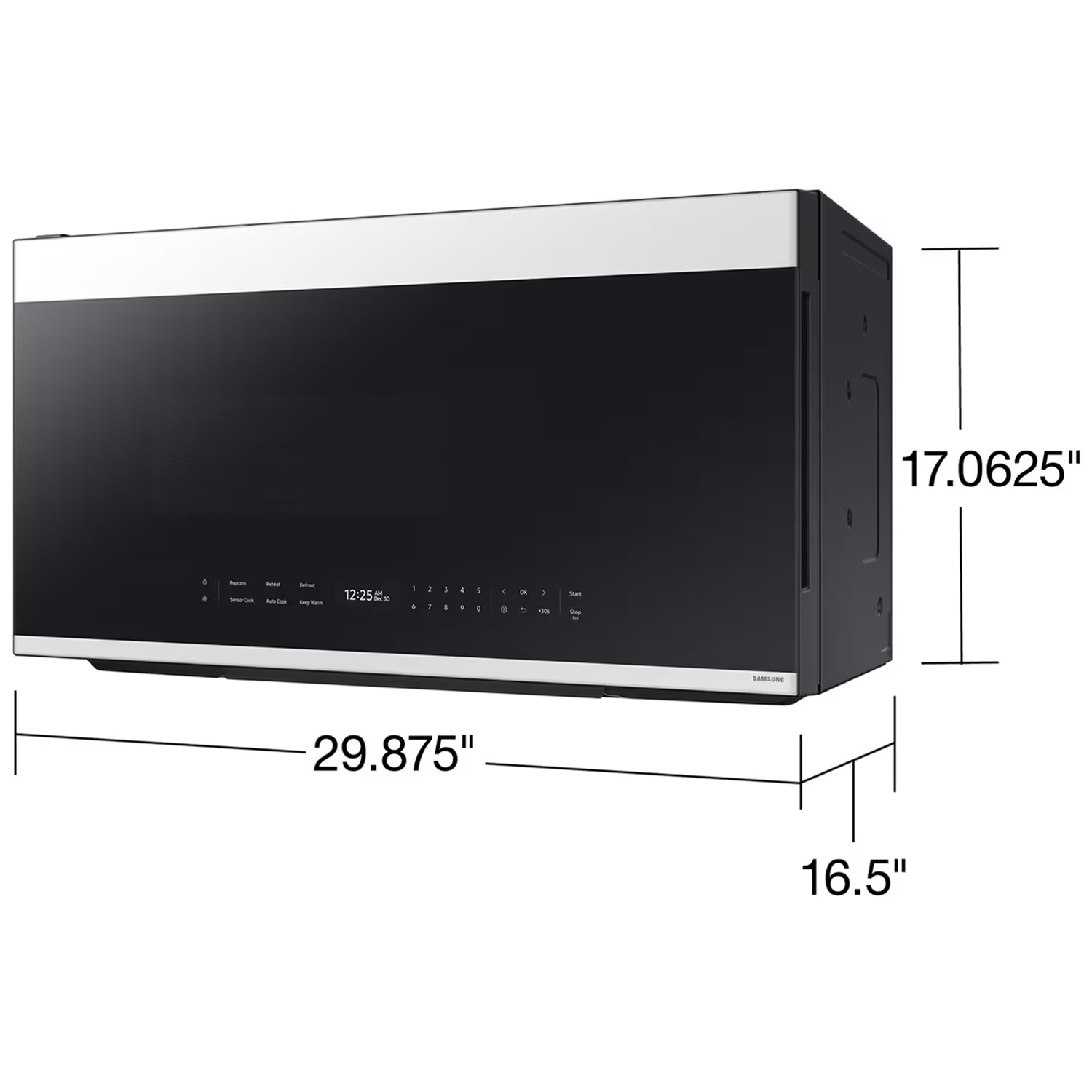 Samsung Bespoke 30 in. 2.1 cu. ft. 1000W Smart Over-the-Range Microwave ...