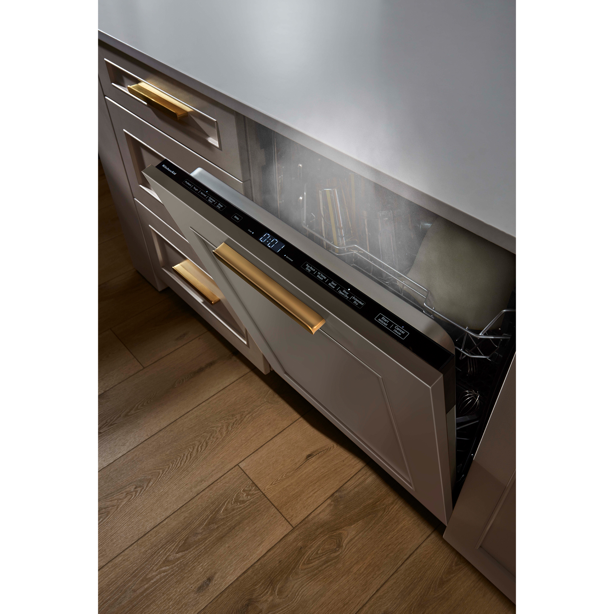 KitchenAid 24 in. ADA Compliant Top Control Flush-Mount Dishwasher with ...