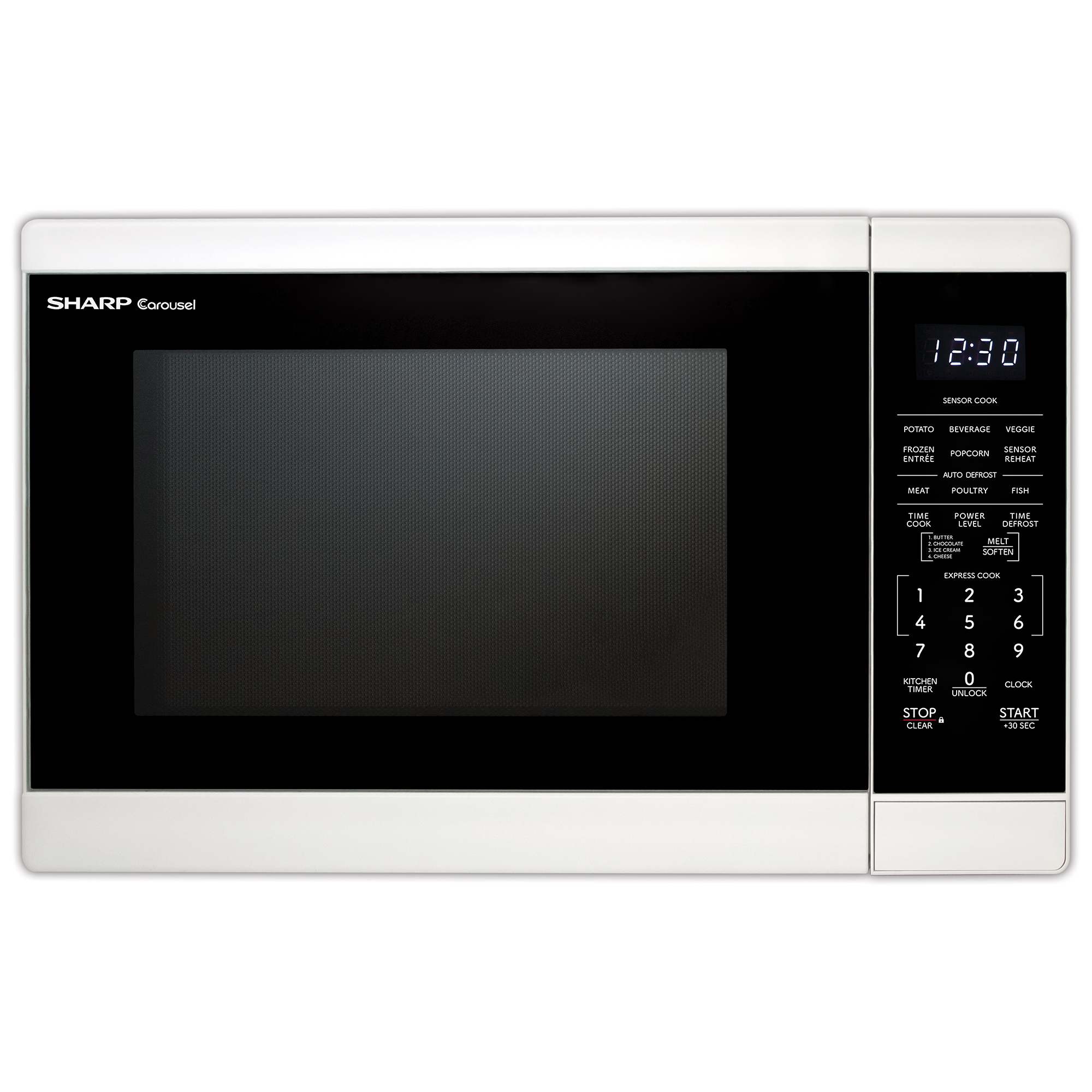 Sharp 20 in. 1.4 cu. ft. 1100W Countertop Microwave with Sensor Cooking ...