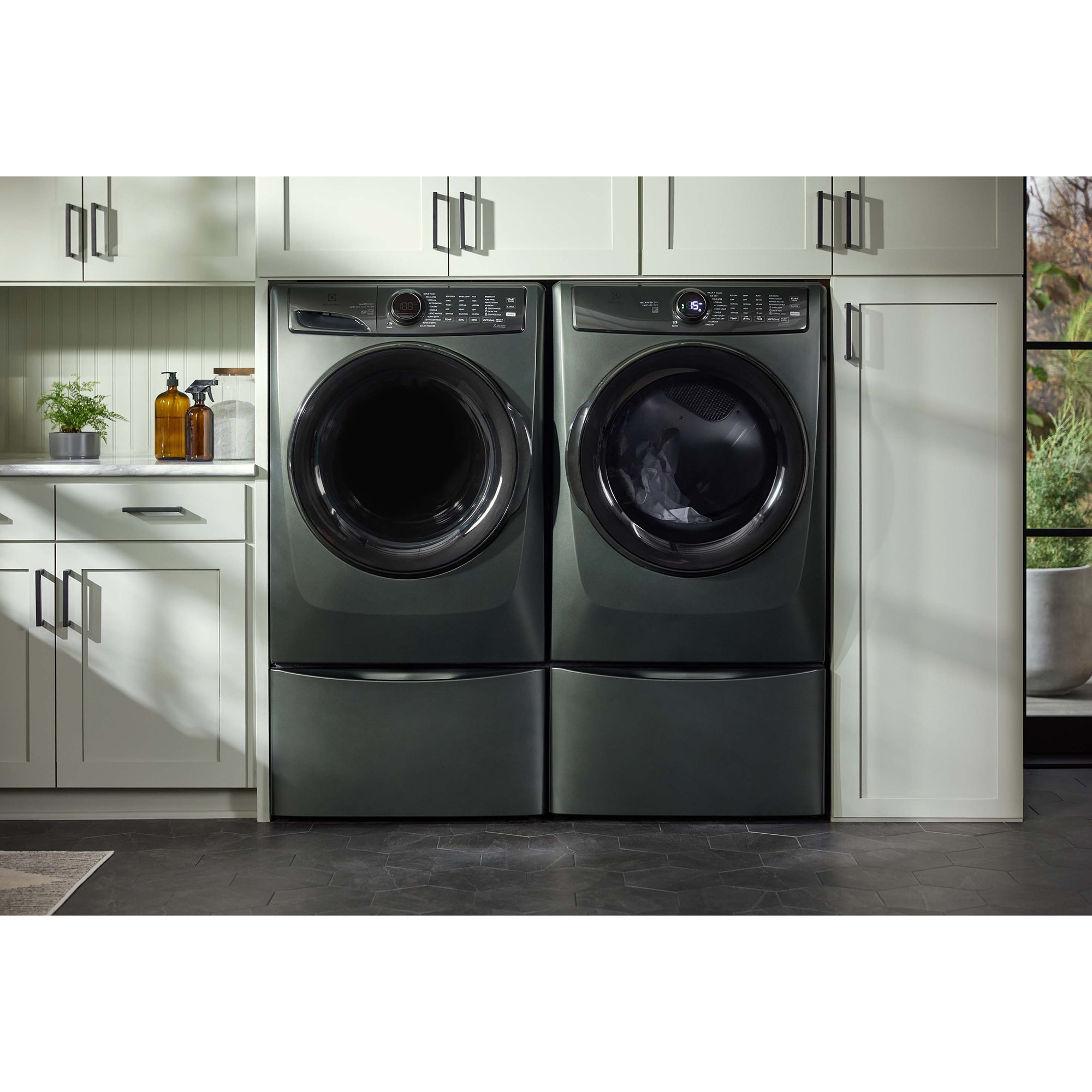 Electrolux 27 in. 8.0 cu. ft. Stackable Electric Dryer with LuxCare Dry ...