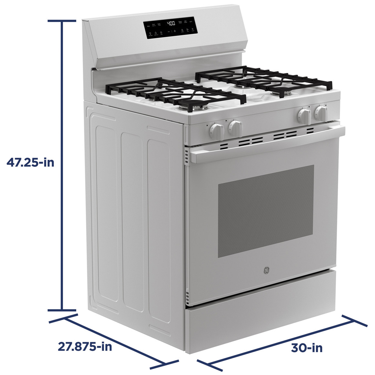 GE 400 Series 30 in. 5.3 cu. ft. Smart Gas Range with 4 Sealed Burners ...