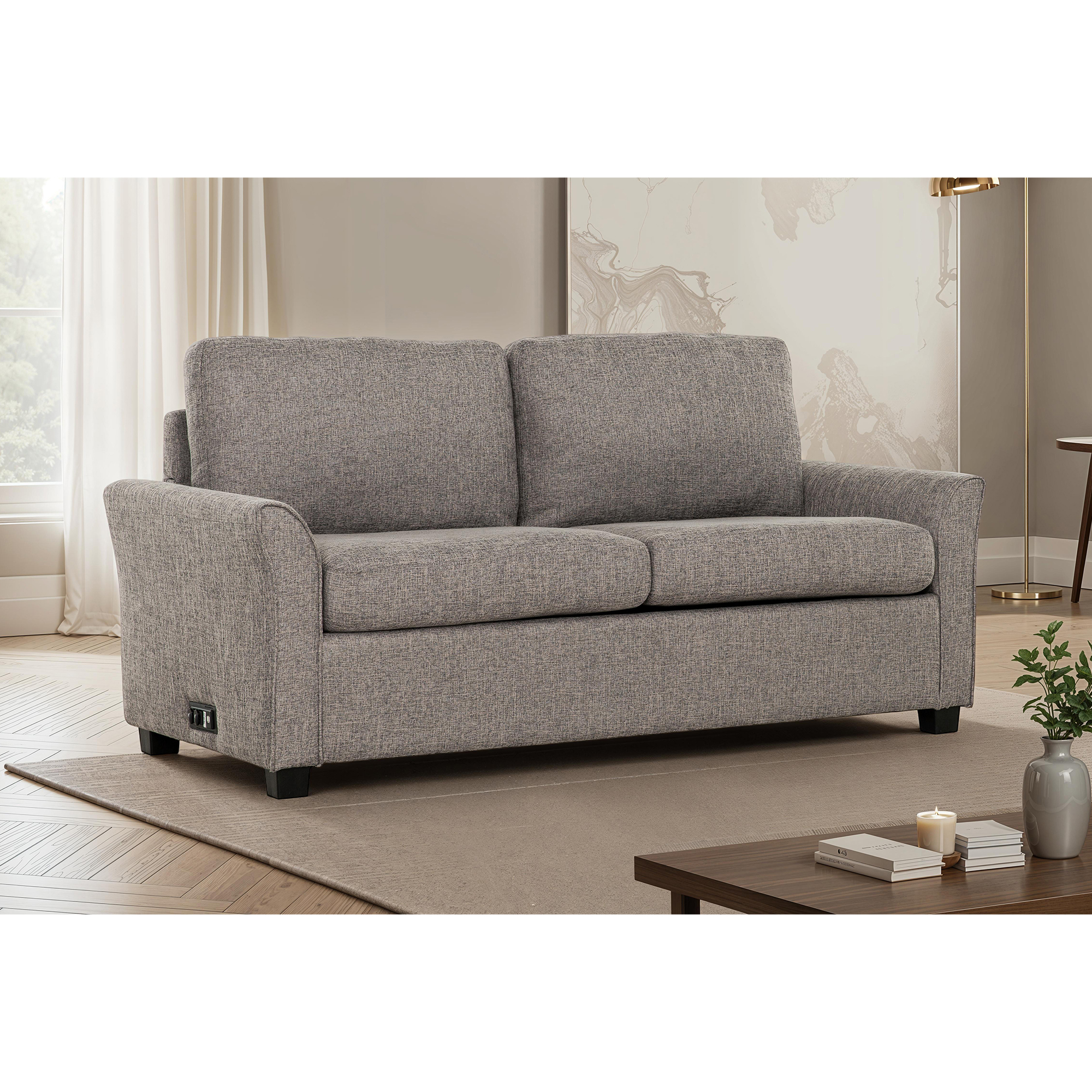 Primo Drake Full Sofa Bed - Linen Dark Grey | P.C. Richard & Son