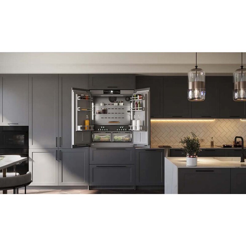 Liebherr 36 in. 18.9 cu. ft. Built-In Counter Depth 4-Door French Door Refrigerator with Ice ...