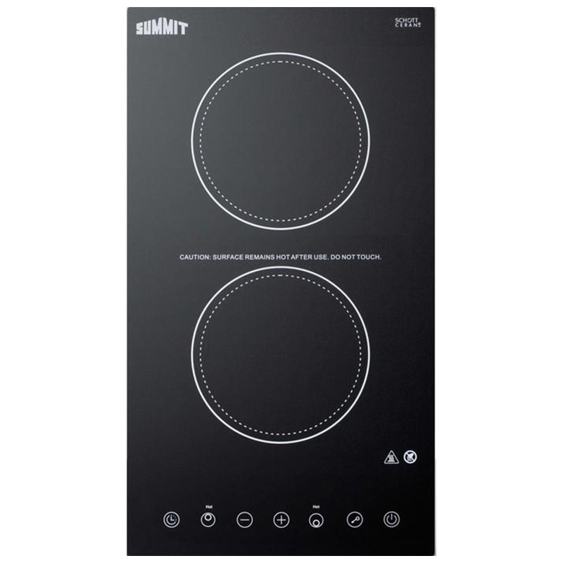 Summit 15 in. 2-Burner Electric Cooktop - Black | P.C. Richard & Son