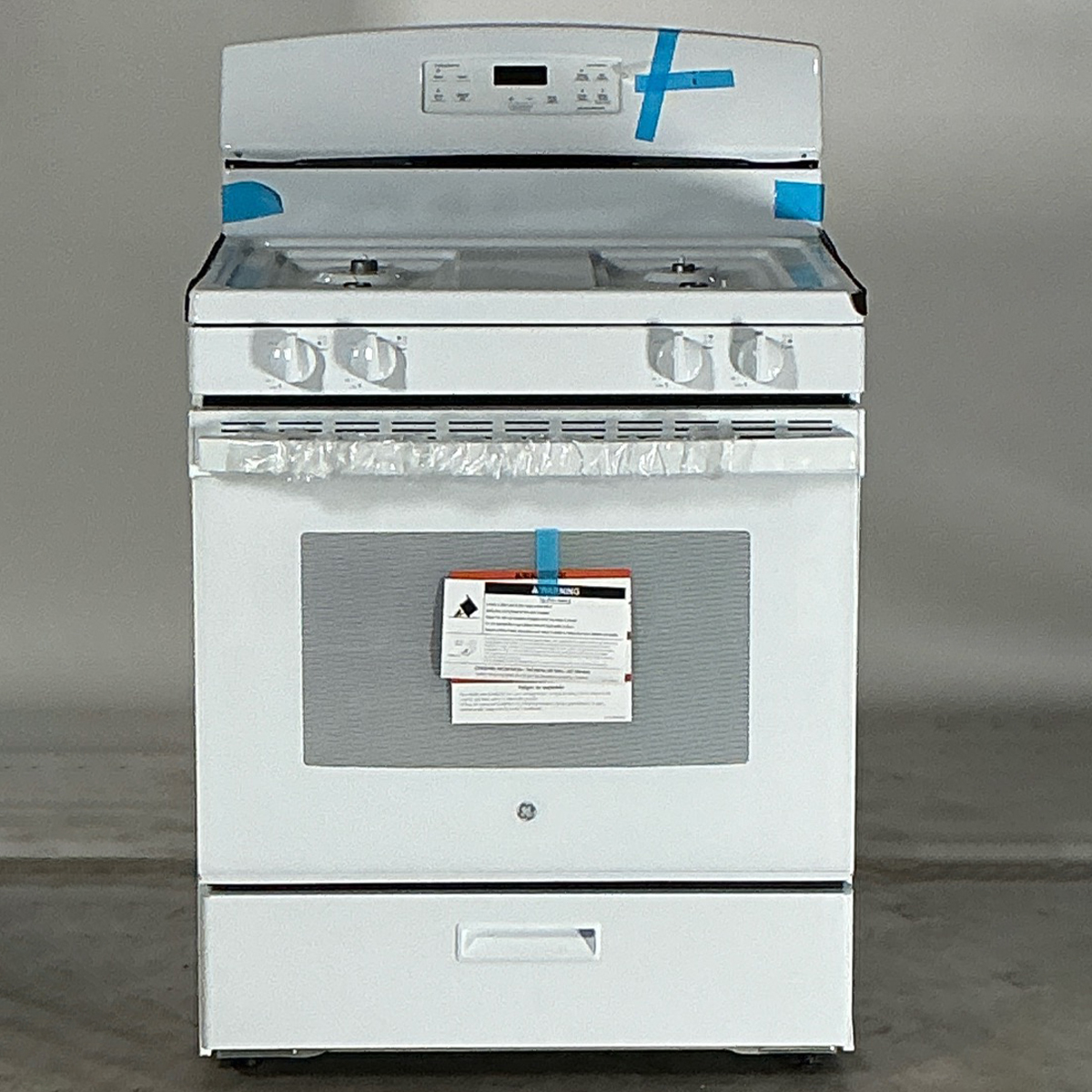 GE 30 in. 4.8 cu. ft. Gas Range with 4 Sealed Burners - White (Open Box ...