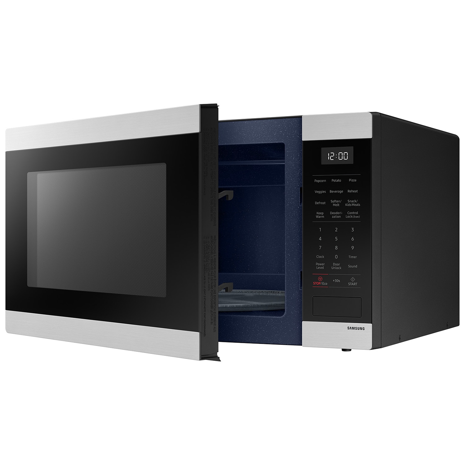 Samsung 24 in. 1.9 cu. ft. 900W Countertop Microwave with Sensor Cooking - Stainless Steel | P.C ...