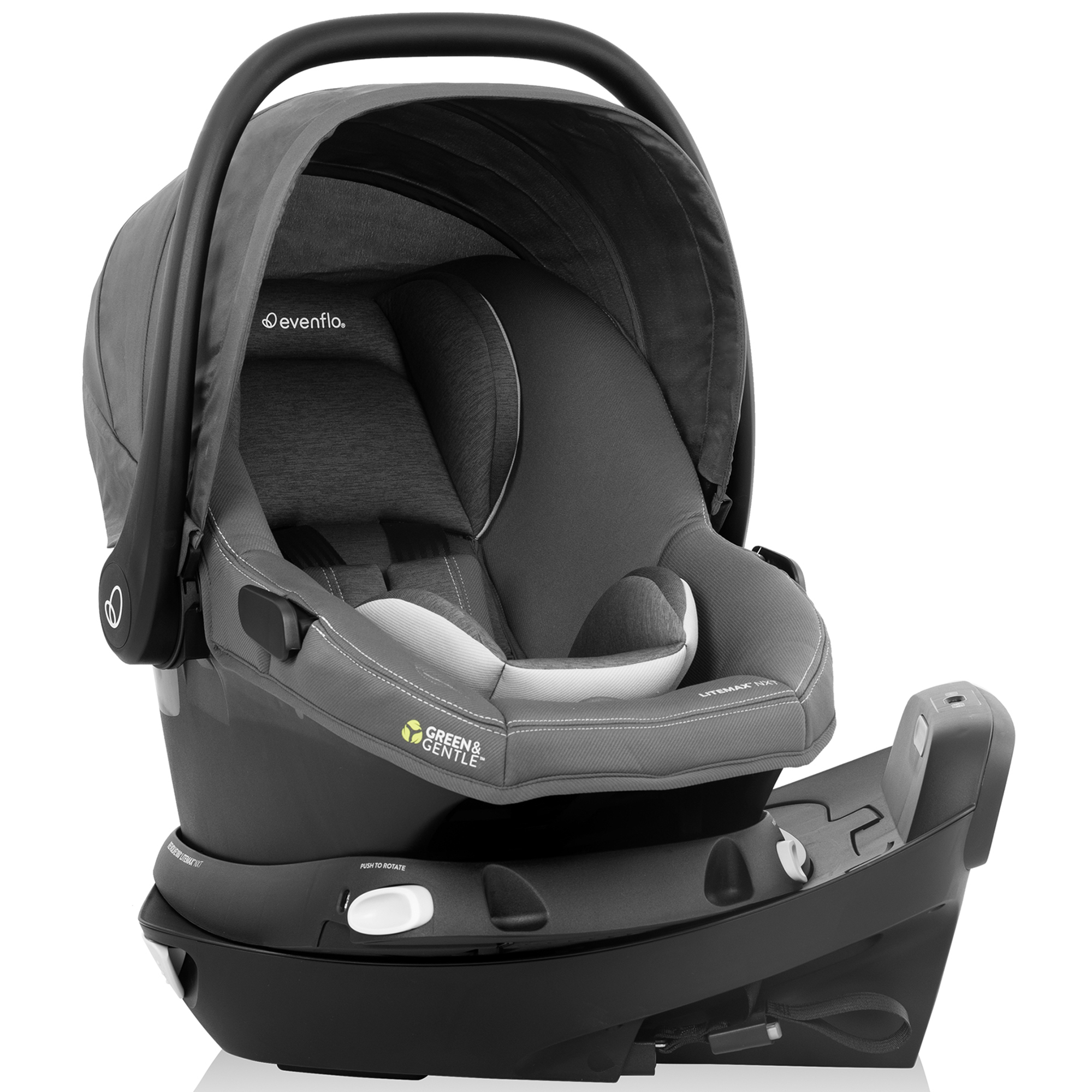 Evenflo Revolve 180 Litemax NXT Rotational Infant Car Seat with Green ...