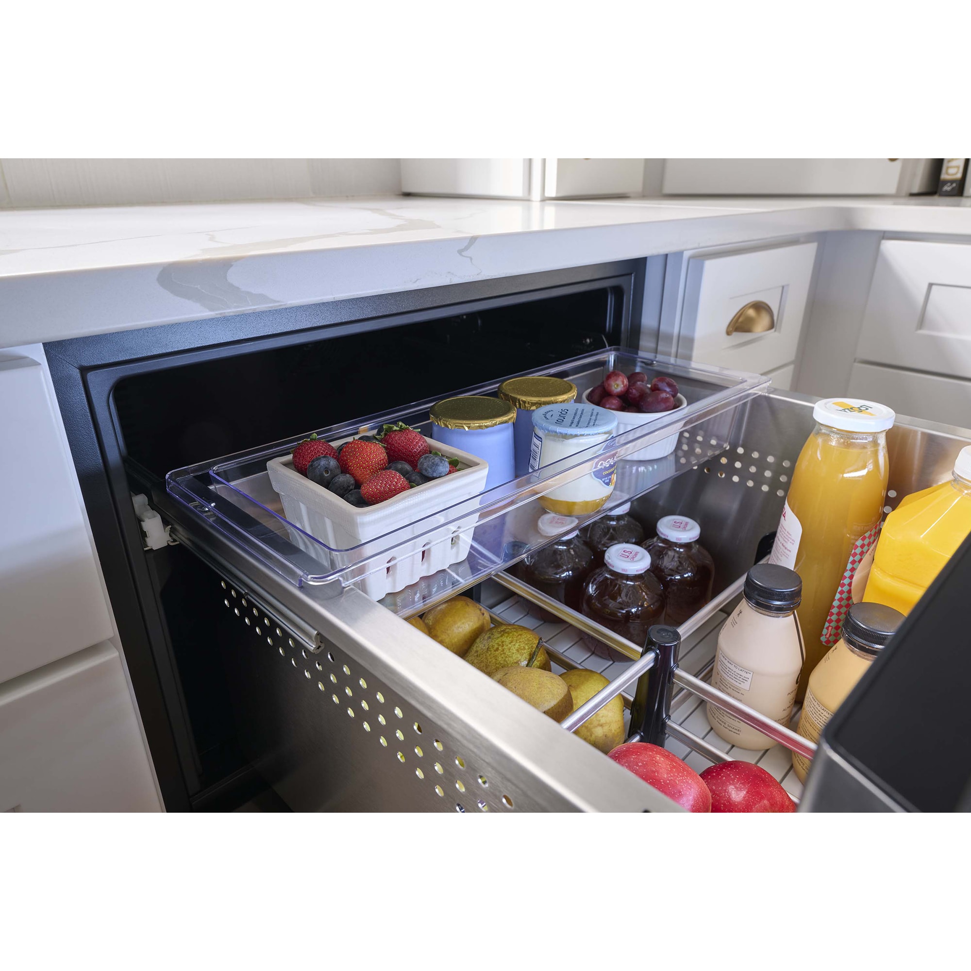Zephyr Presrv Series 24 in. 5.1 cu. ft. Double Refrigerator Drawers ...