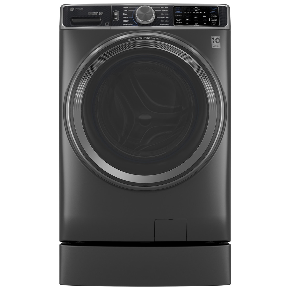 GE Profile 28 in. 5.5 cu. ft. Smart Stackable Front Load Washer with ...