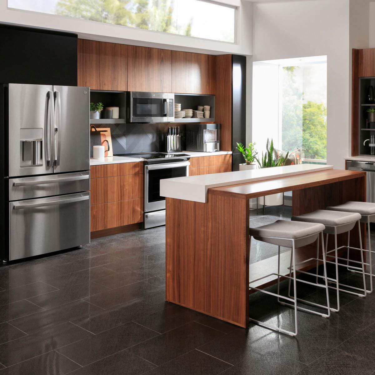 GE Profile 36 in. 22.4 cu. ft. Smart Counter Depth 4-Door French Door ...