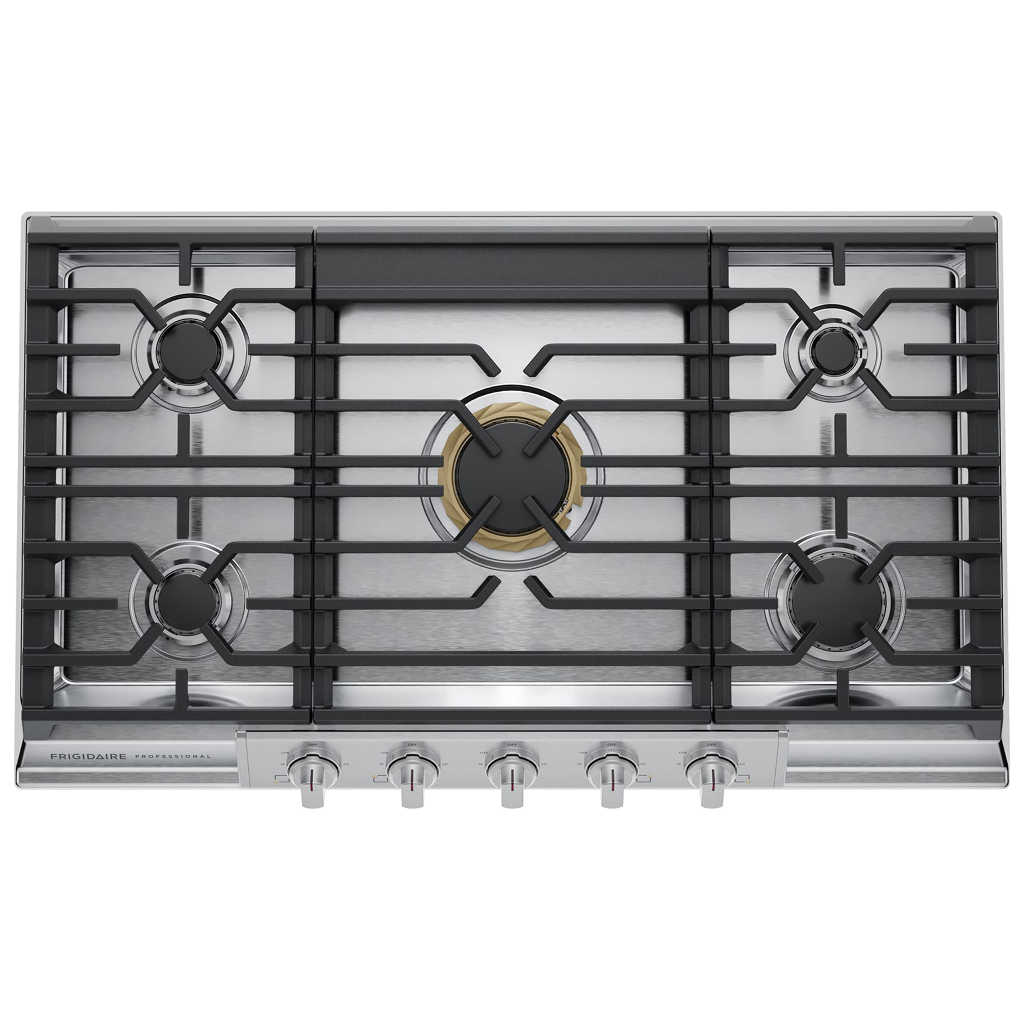 Frigidaire Professional 36 in. 5-Burner Natural Gas Cooktop with Simmer ...