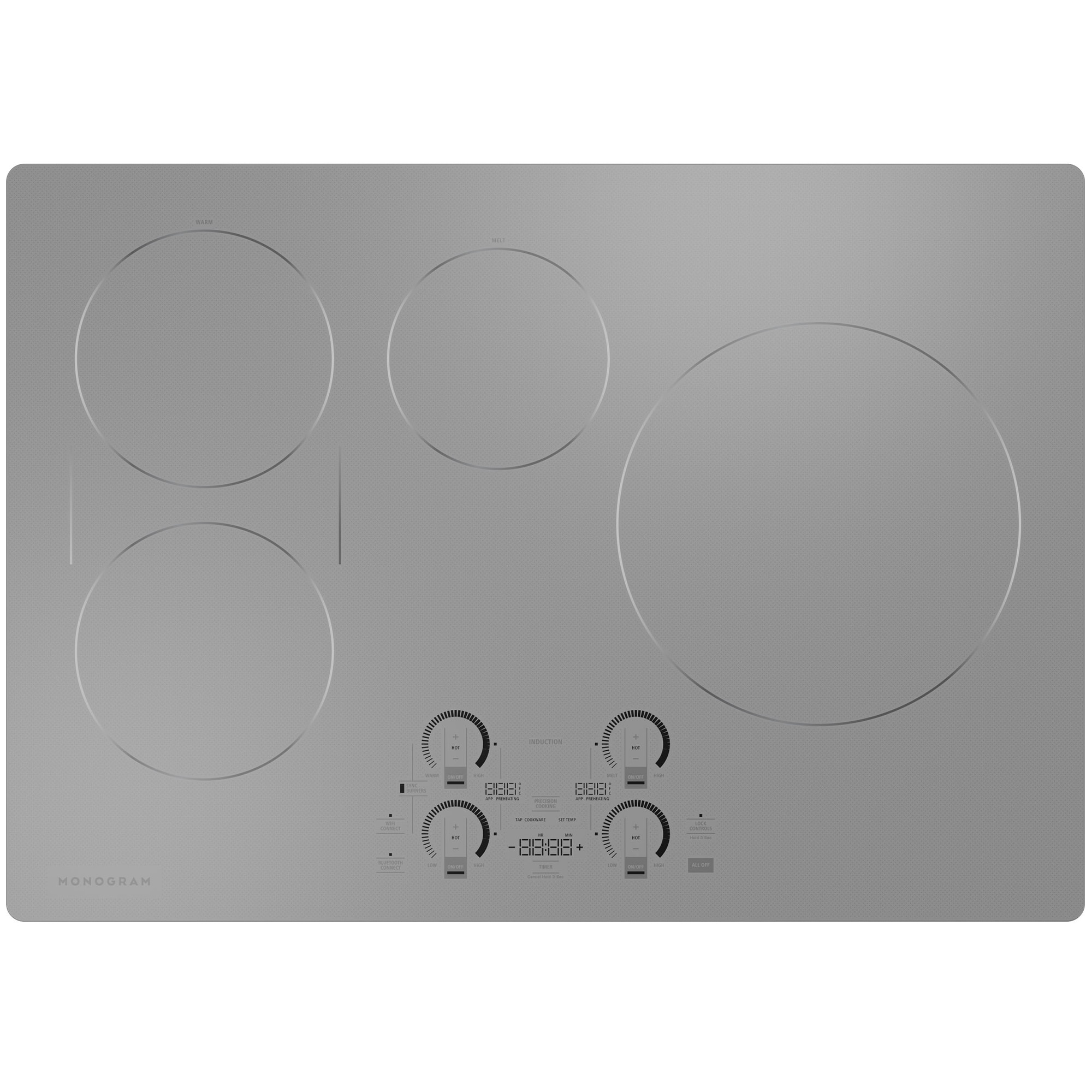 Monogram 30 in. 4-Burner Smart Induction Cooktop with Power Burner ...