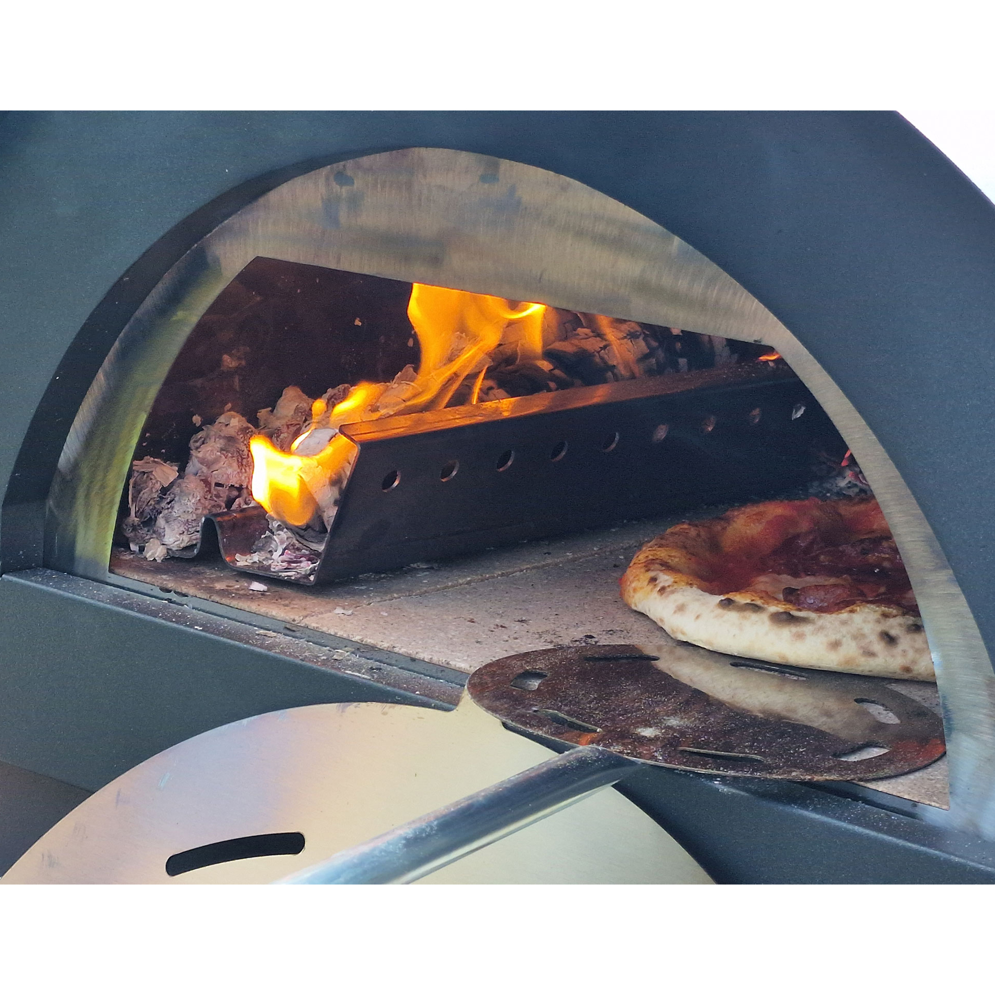 XO Countertop Wood Fired Pizza Oven - Black Powder Coat | P.C. Richard ...