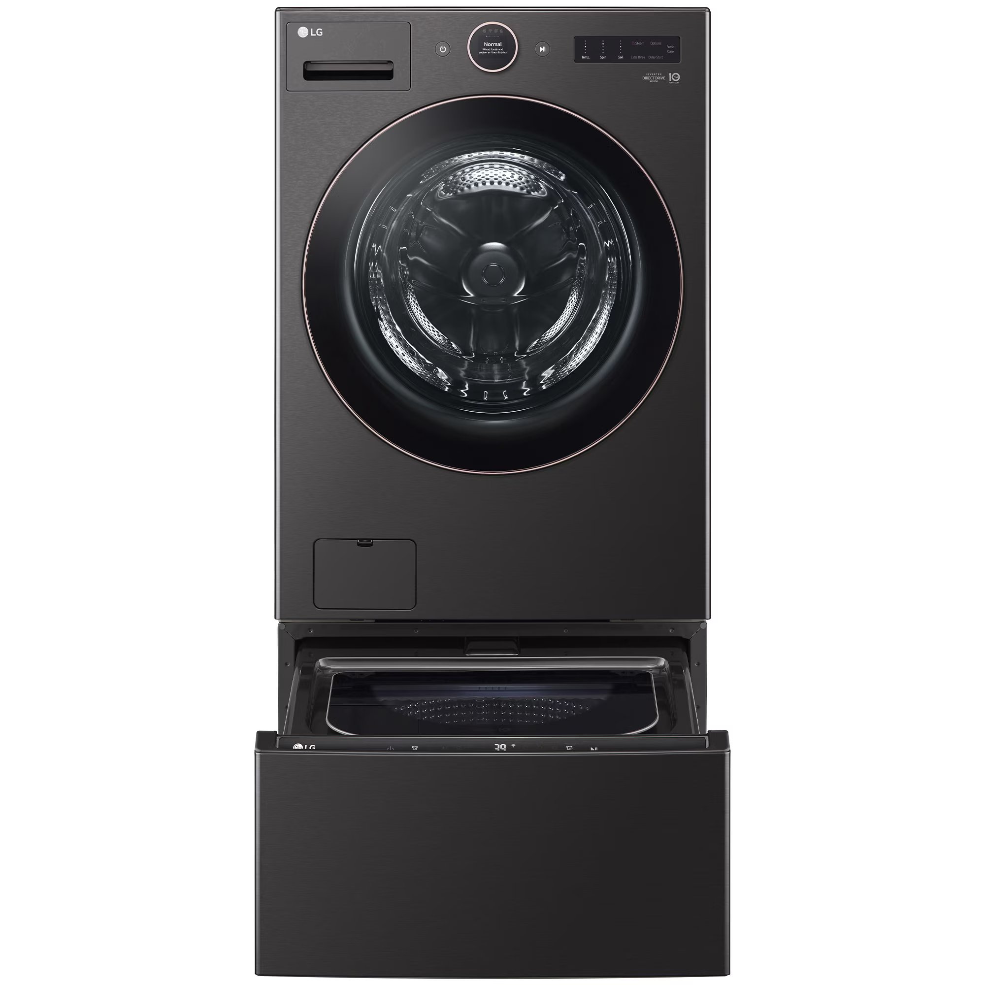 LG 27 in. 5.0 cu. ft. Smart Stackable Front Load Washer with AI DD ...