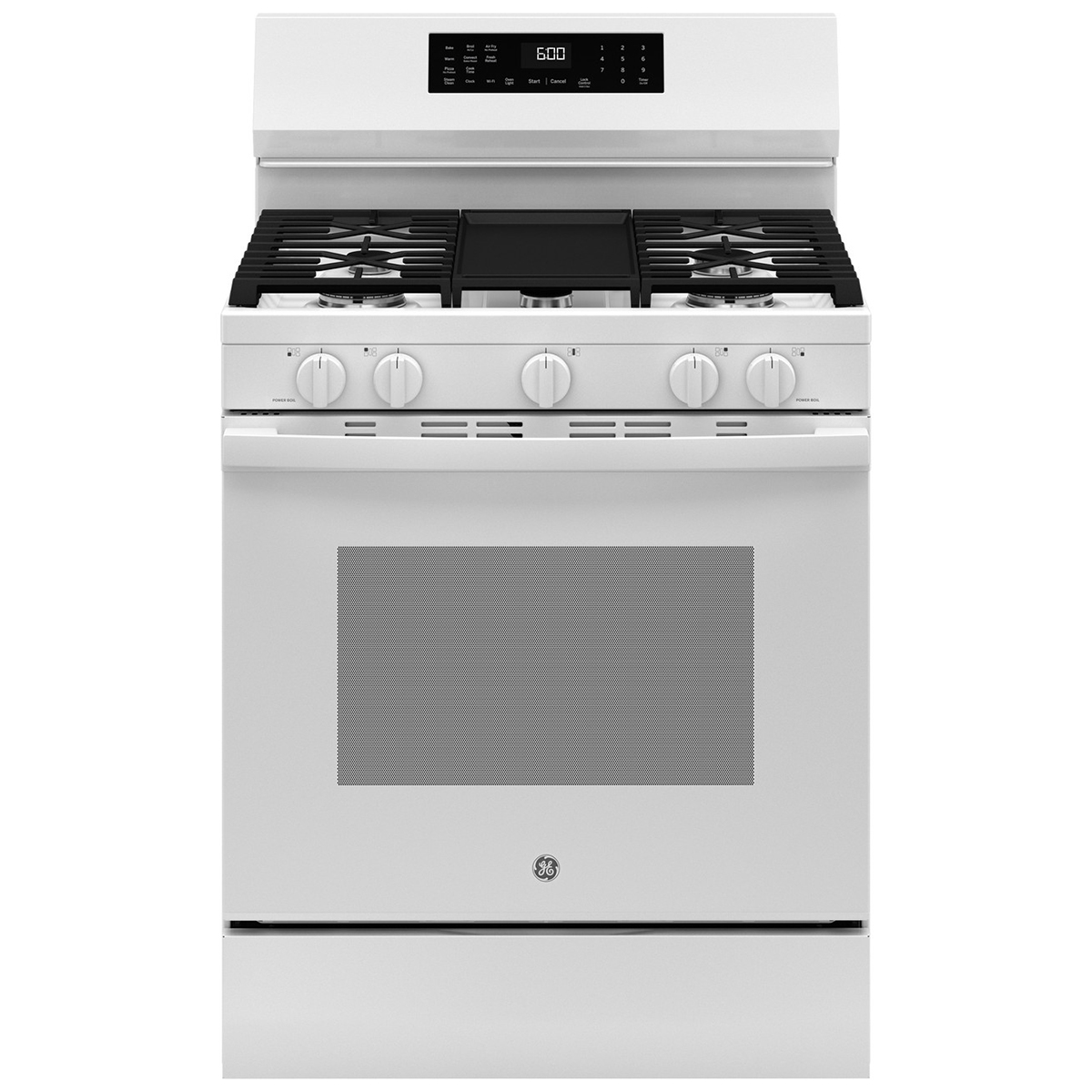 GE 30 in. 5.3 cu. ft. Smart Air Fry Standard Convection Gas Range with ...