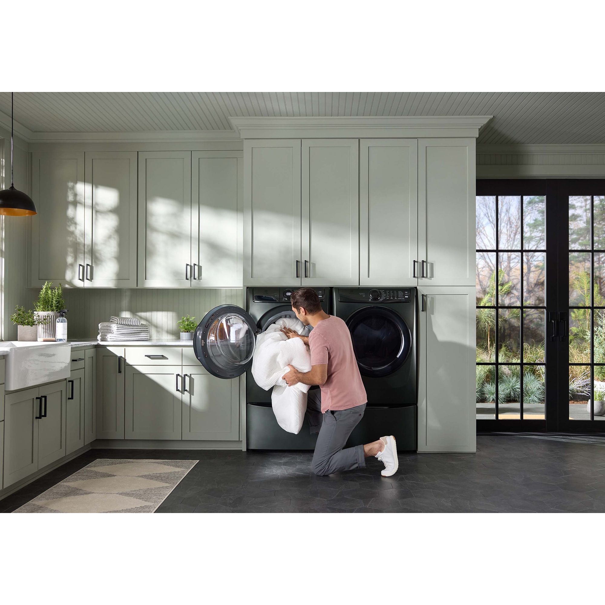 Electrolux 27 in. 8.0 cu. ft. Stackable Electric Dryer with LuxCare Dry ...