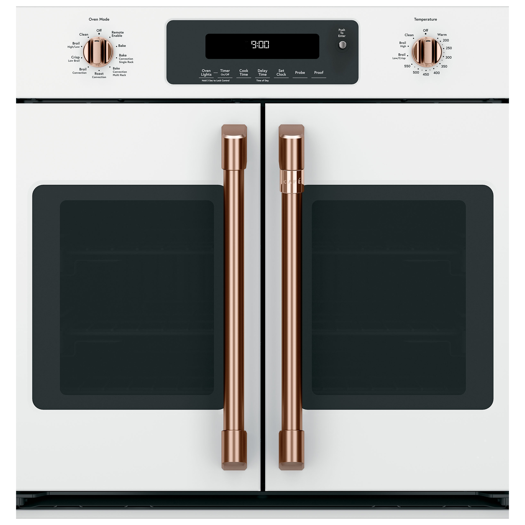 Cafe Handle Kit for French Door Wall Ovens - Brushed Copper | P.C ...