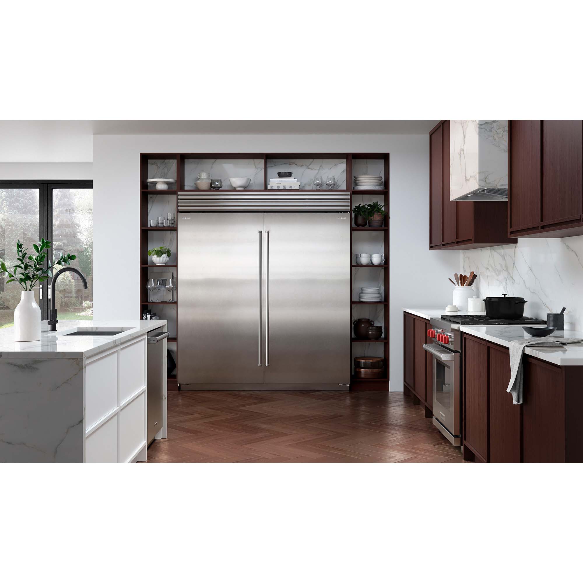 Sub-Zero 36 in. 20.6 cu. ft. Built-in Smart Triple-Drawers Upright ...