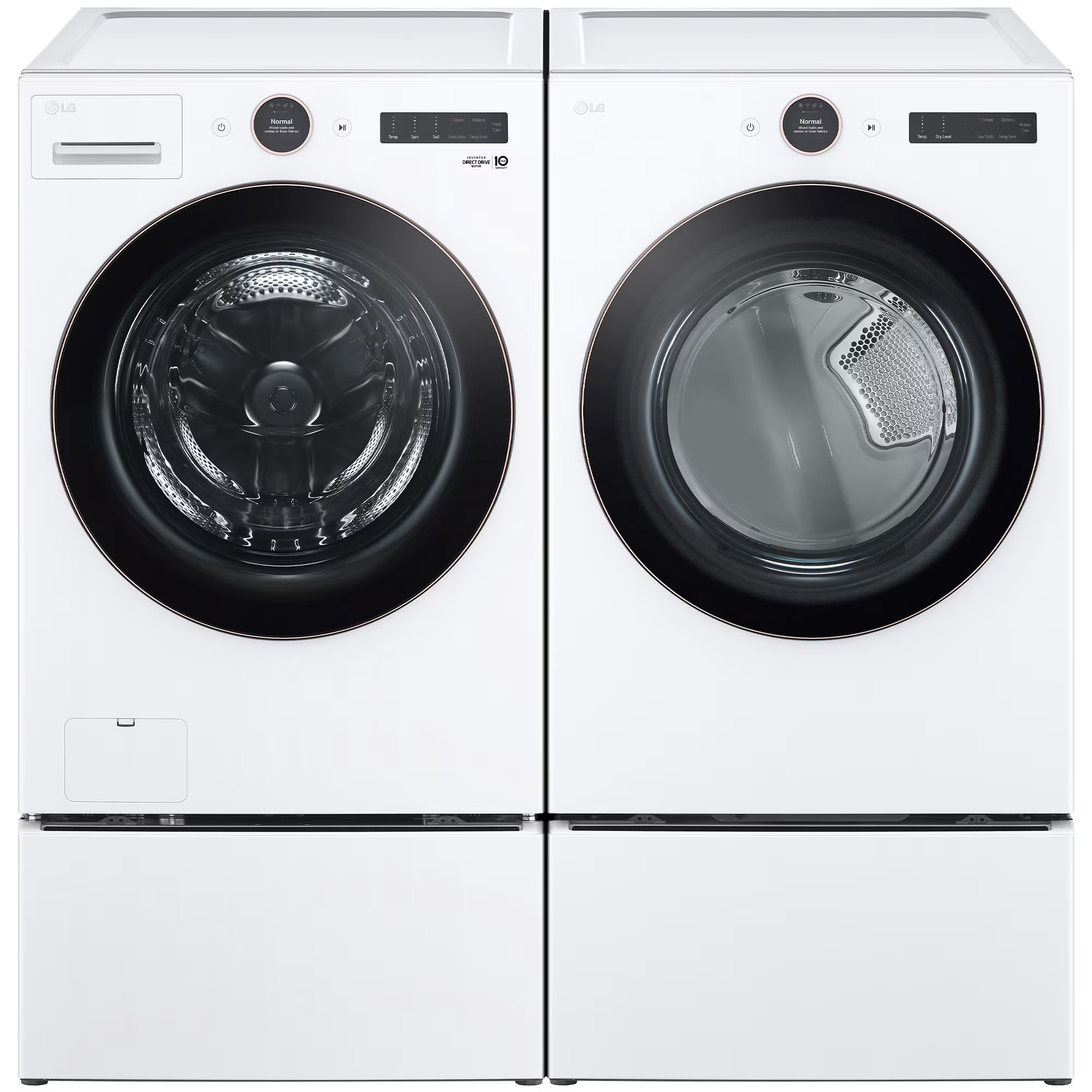 LG 27 in. 5.0 cu. ft. Smart Stackable Front Load Washer with AI DD ...