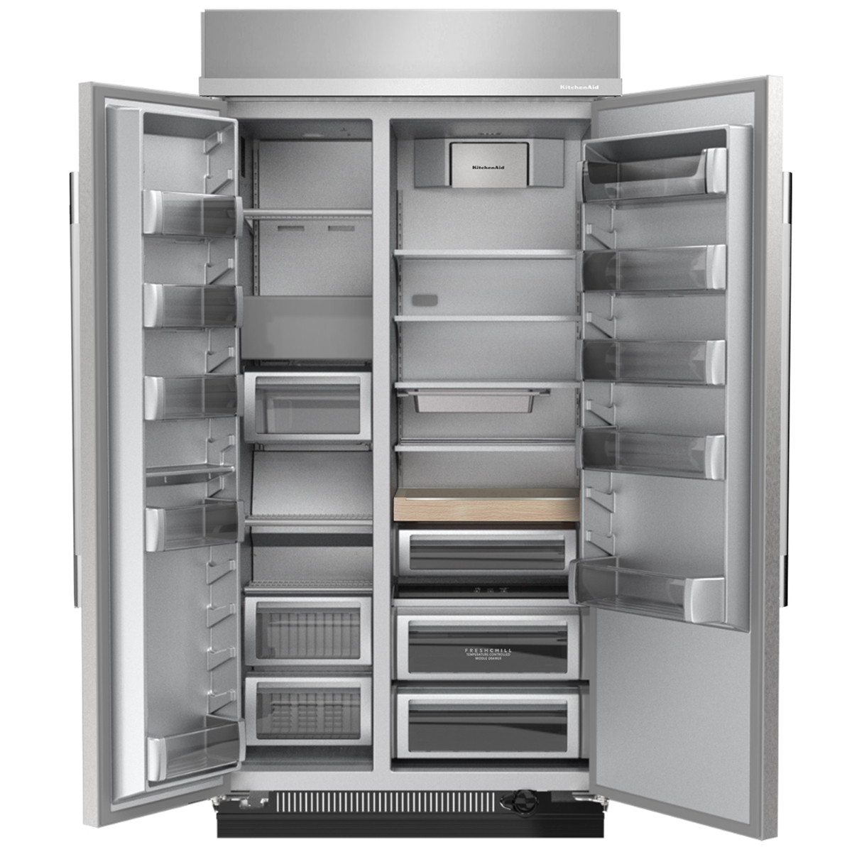 KitchenAid 42 in. 25.5 cu. ft. Built-In Counter Depth Side-by-Side ...