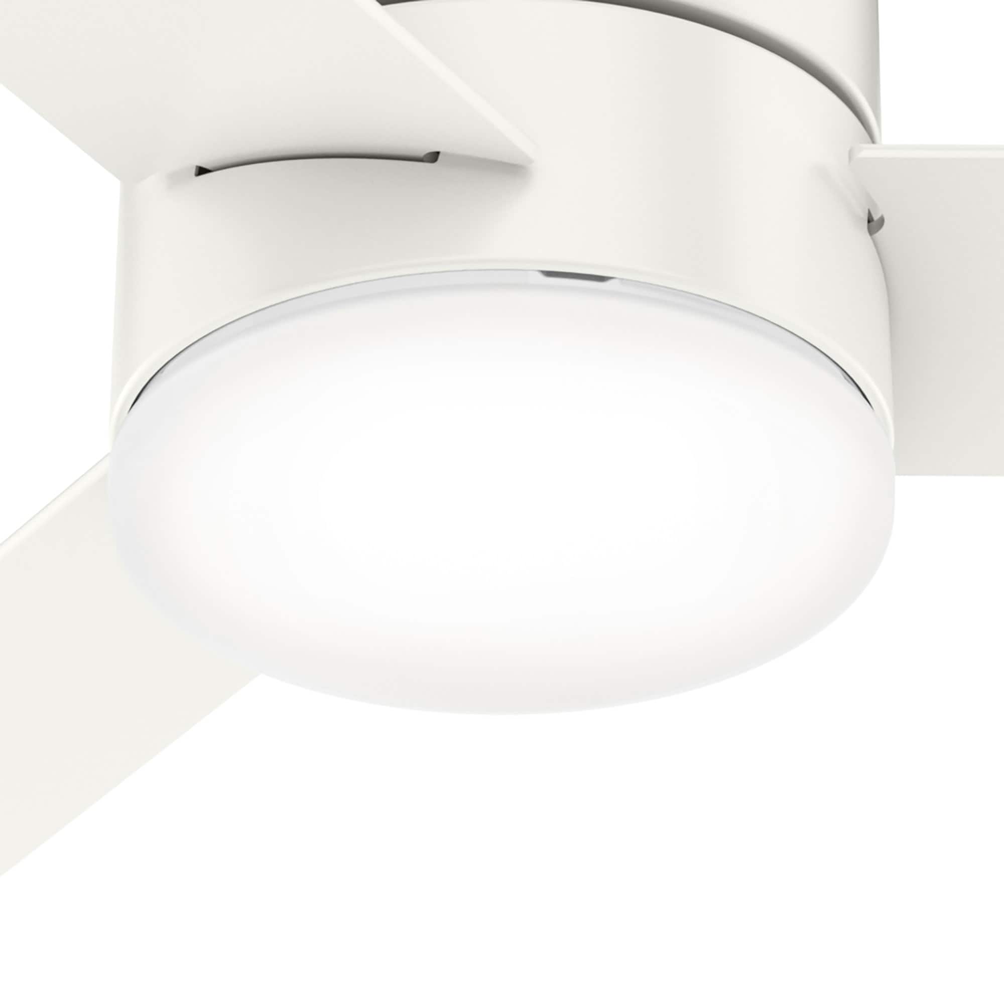 Hunter 52" Minimus Low Profile Ceiling Fan with LED Light Kit and ...