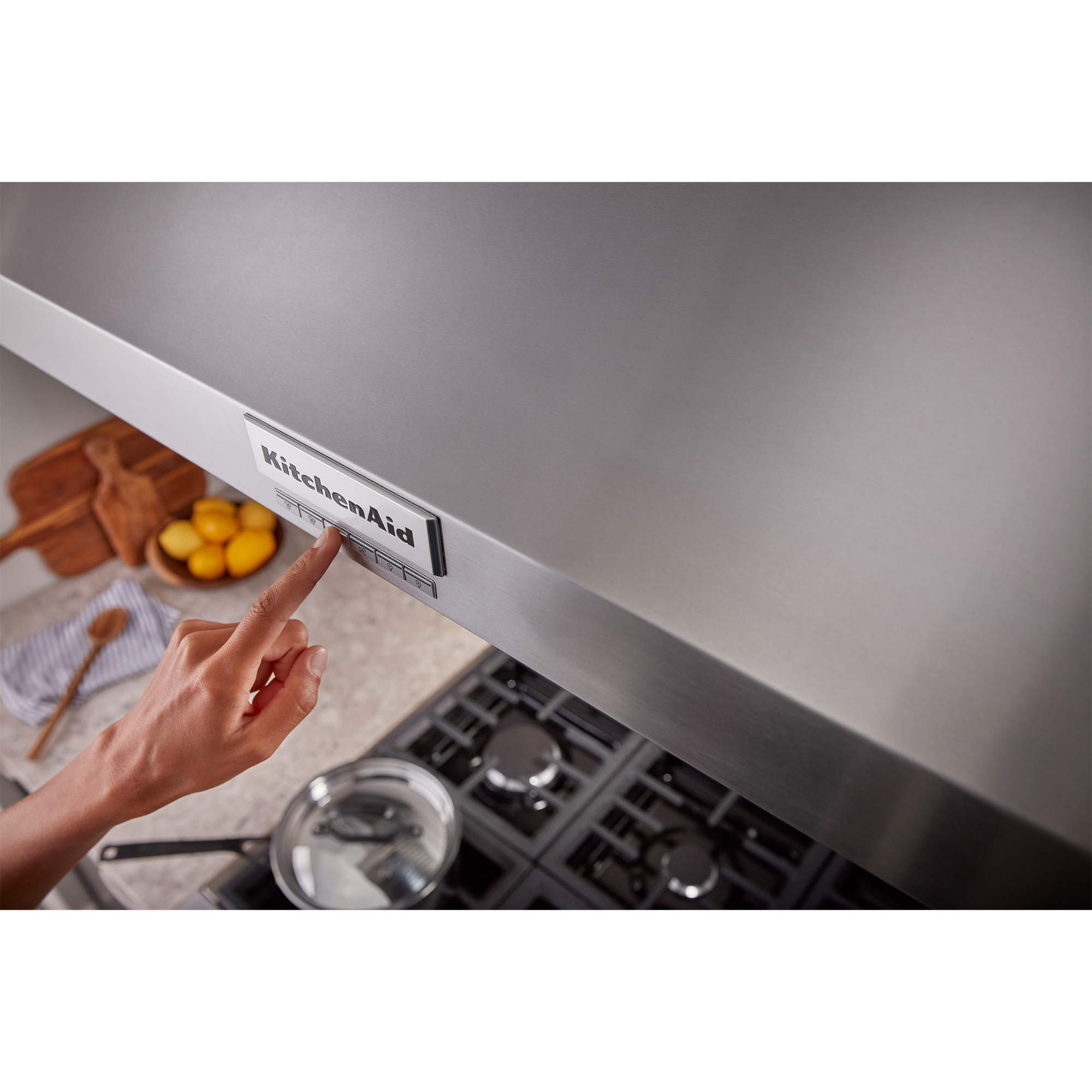 KitchenAid 36 in. Ducted Standard Style Range Hood with 585 CFM, 4 Fan ...