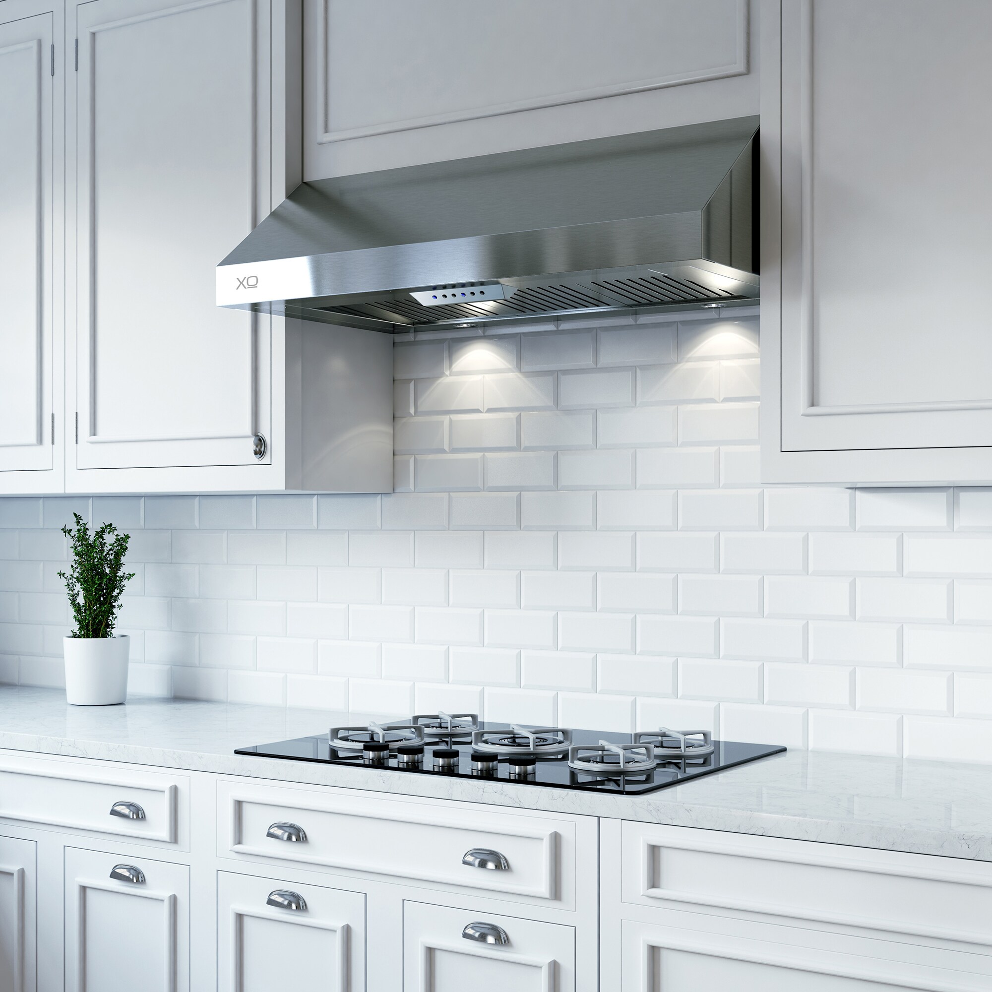 XO 42 in. Convertible Standard Style Range Hood with 600 CFM, 3 Fan ...