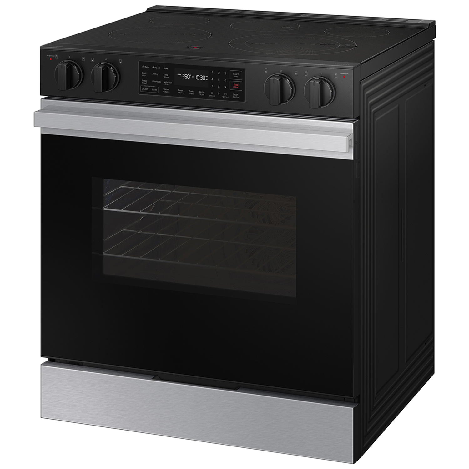 Samsung Bespoke 30 in. 6.3 cu. ft. Smart Slide-In Electric Range with ...