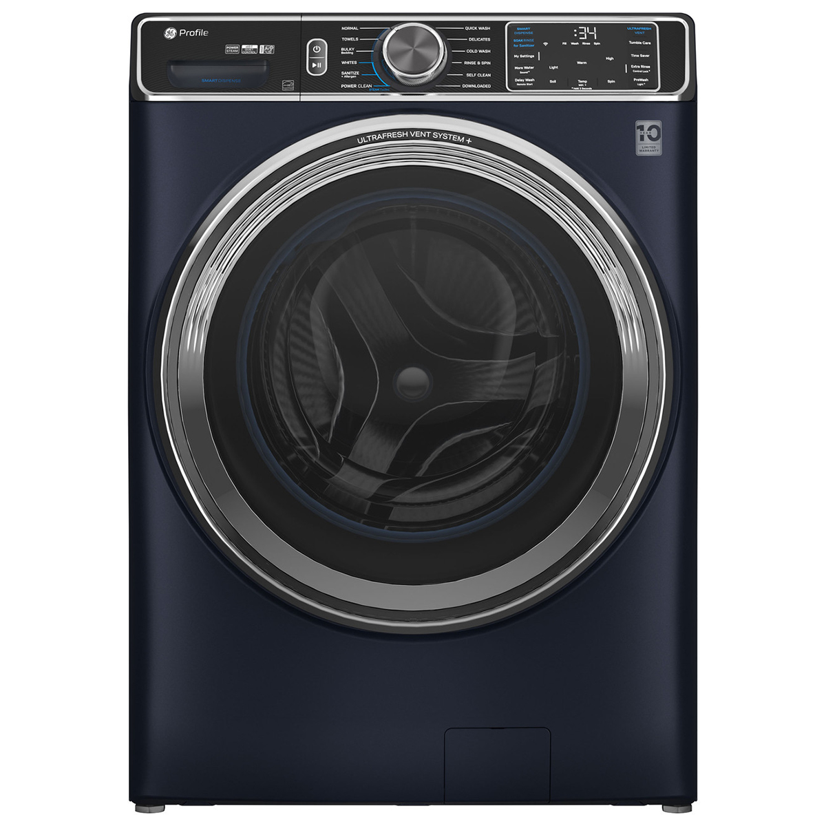 GE Profile 28 in. 5.3 cu. ft. Smart Stackable Front Load Energy Star ...