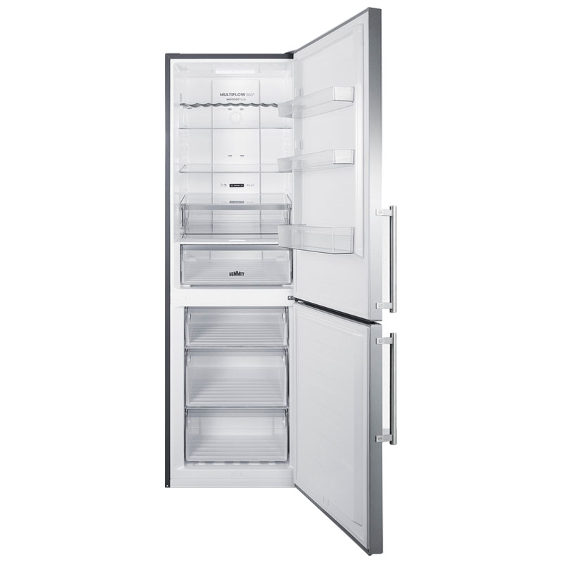 Summit 24 in. 10.6 cu. ft. Counter Depth Bottom Freezer Refrigerator ...