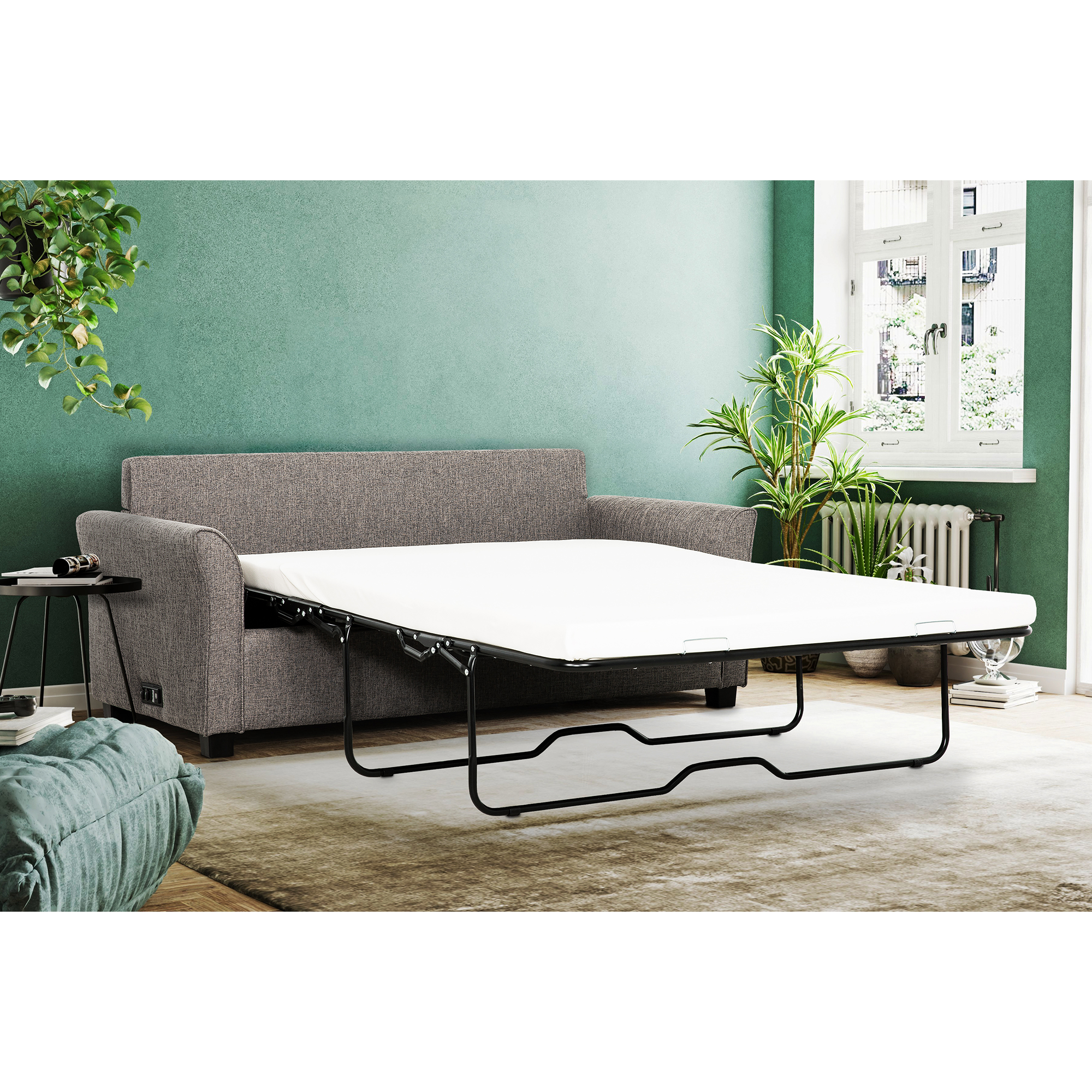 Primo Drake Full Sofa Bed - Linen Dark Grey | P.C. Richard & Son