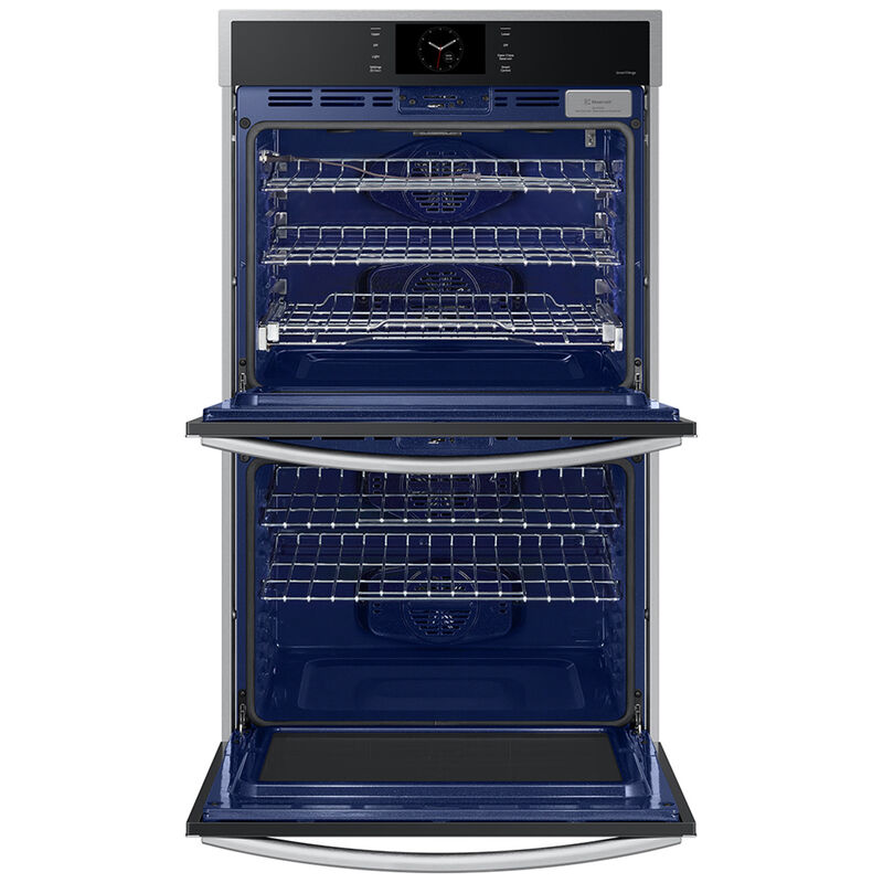 Samsung 30 in. 10.2 cu. ft. Smart Top Control SteamElectric Double Wall ...