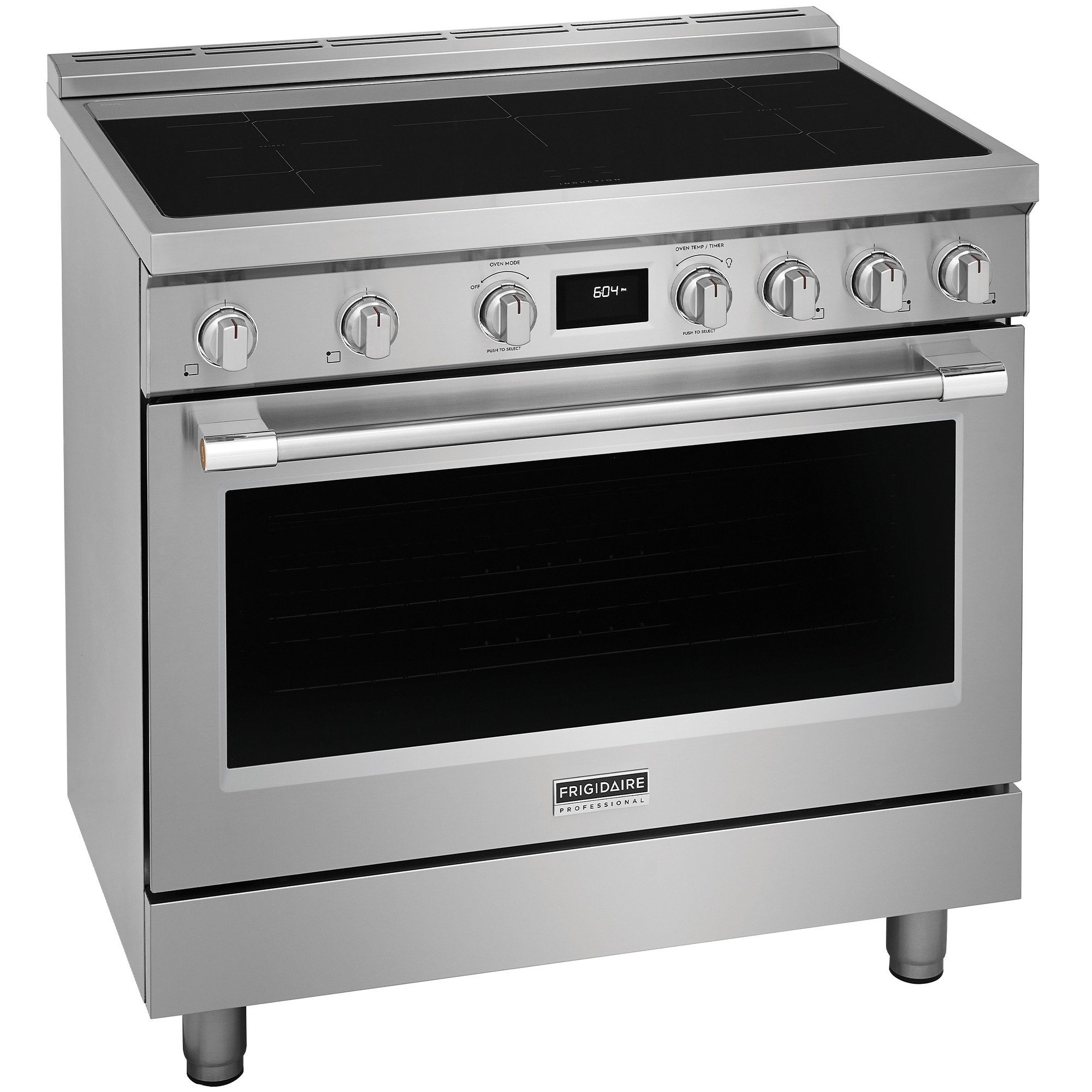 Frigidaire Professional 36 in. 4.4 cu. ft. Dual Convection Electric Range with 5 Induction ...