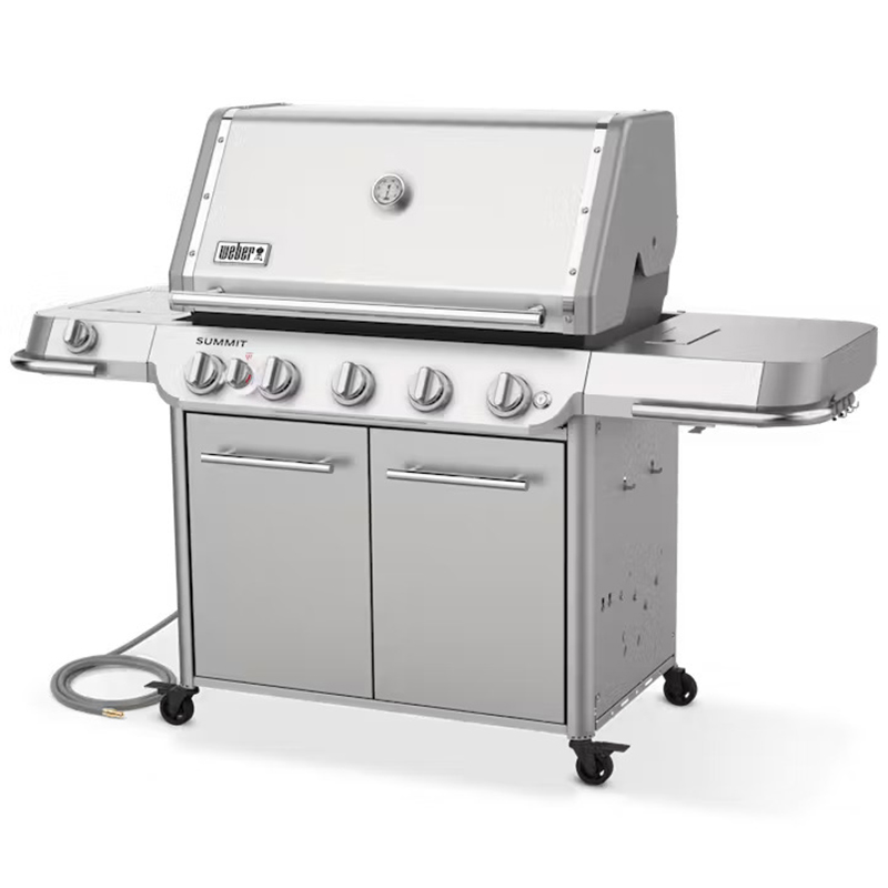 Weber Summit FS38 S Series 5-Burner Natural Gas Grill with Side Burner ...
