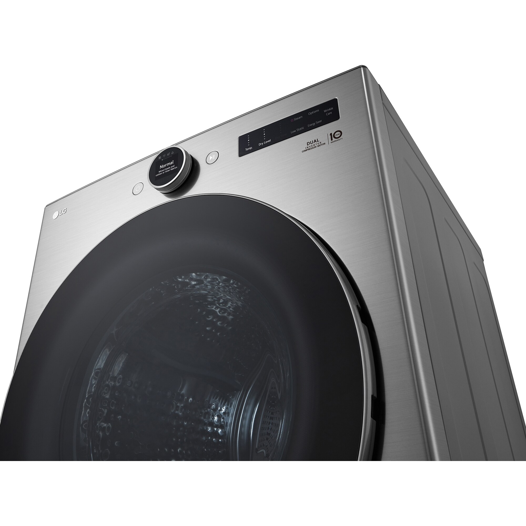 LG 27 in. 7.8 cu. ft. Smart Stackable Electric Dryer with Dual Inverter ...