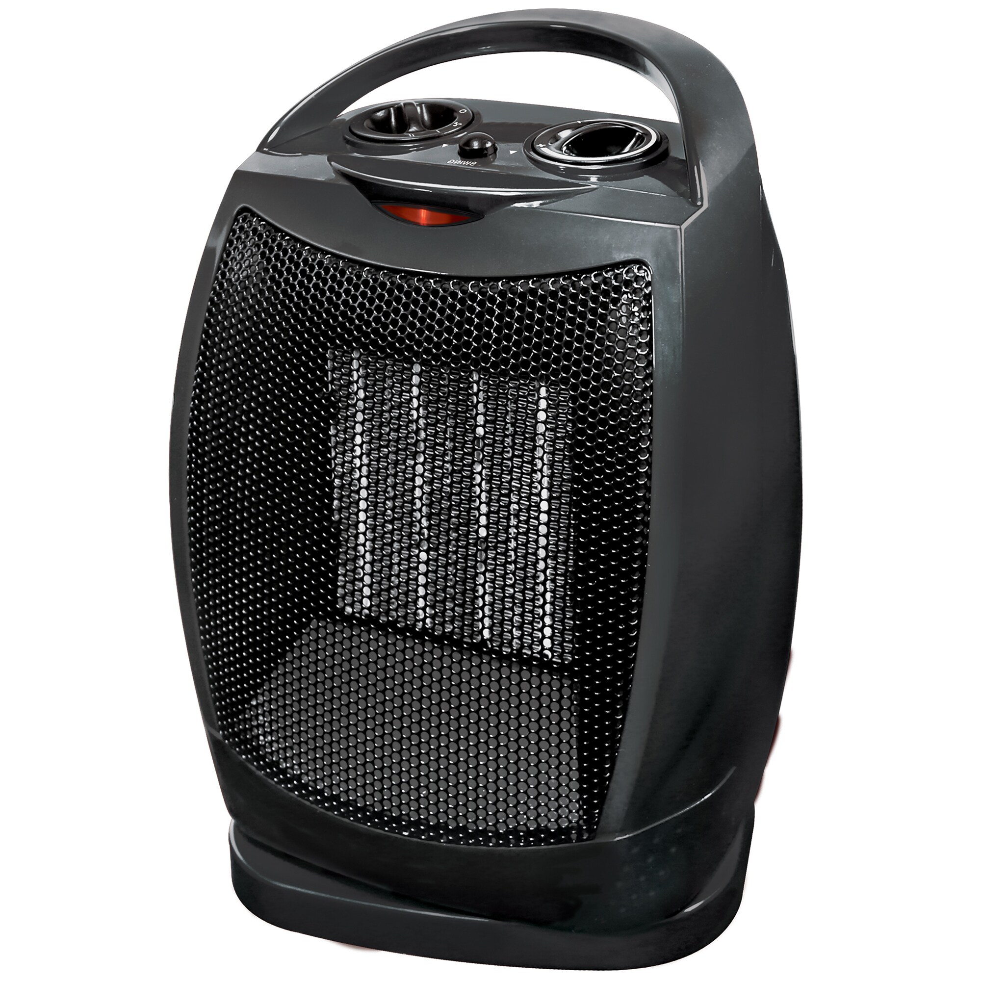 Lifesmart 1500 W Oscillating Ceramic Space Heater with 2 Heat Settings & Overheat Safety Shut ...