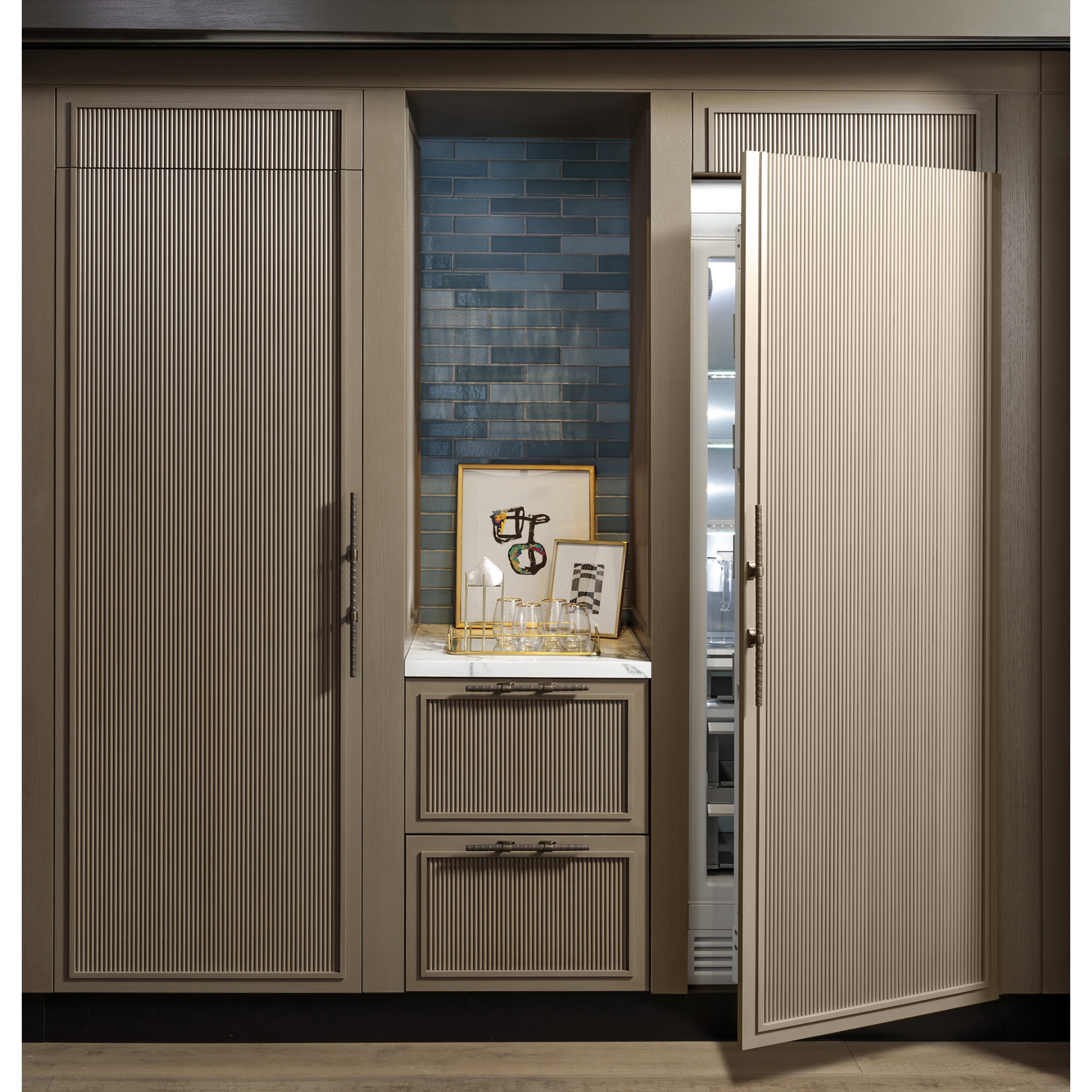 Monogram 30 in. 16.7 cu. ft. Built-in Smart Upright Freezer with Ice ...