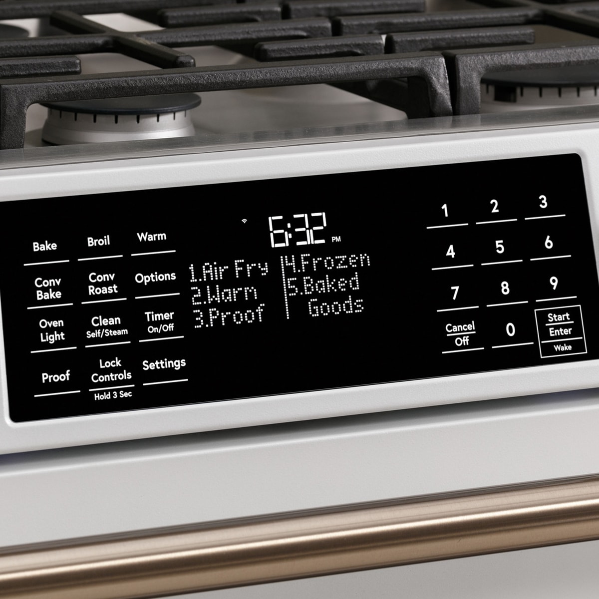 Cafe 30 in. 5.7 cu. ft. Smart Air Fry True European Convection Slide-In ...